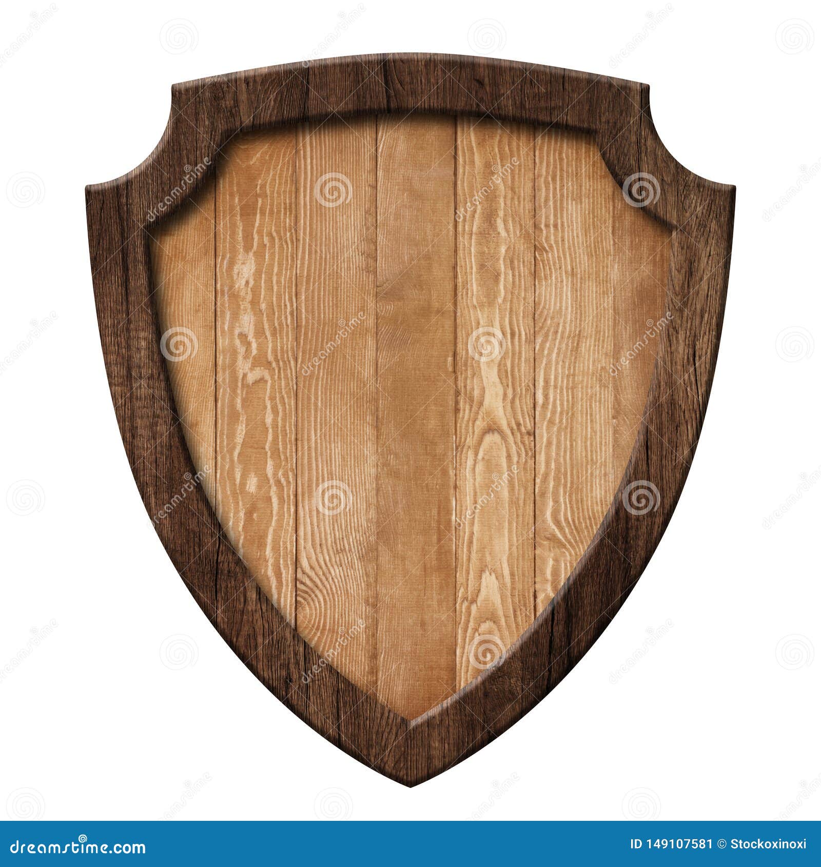 Defense Protection Shield or Board Made of Natural Wood with Dark Frame ...