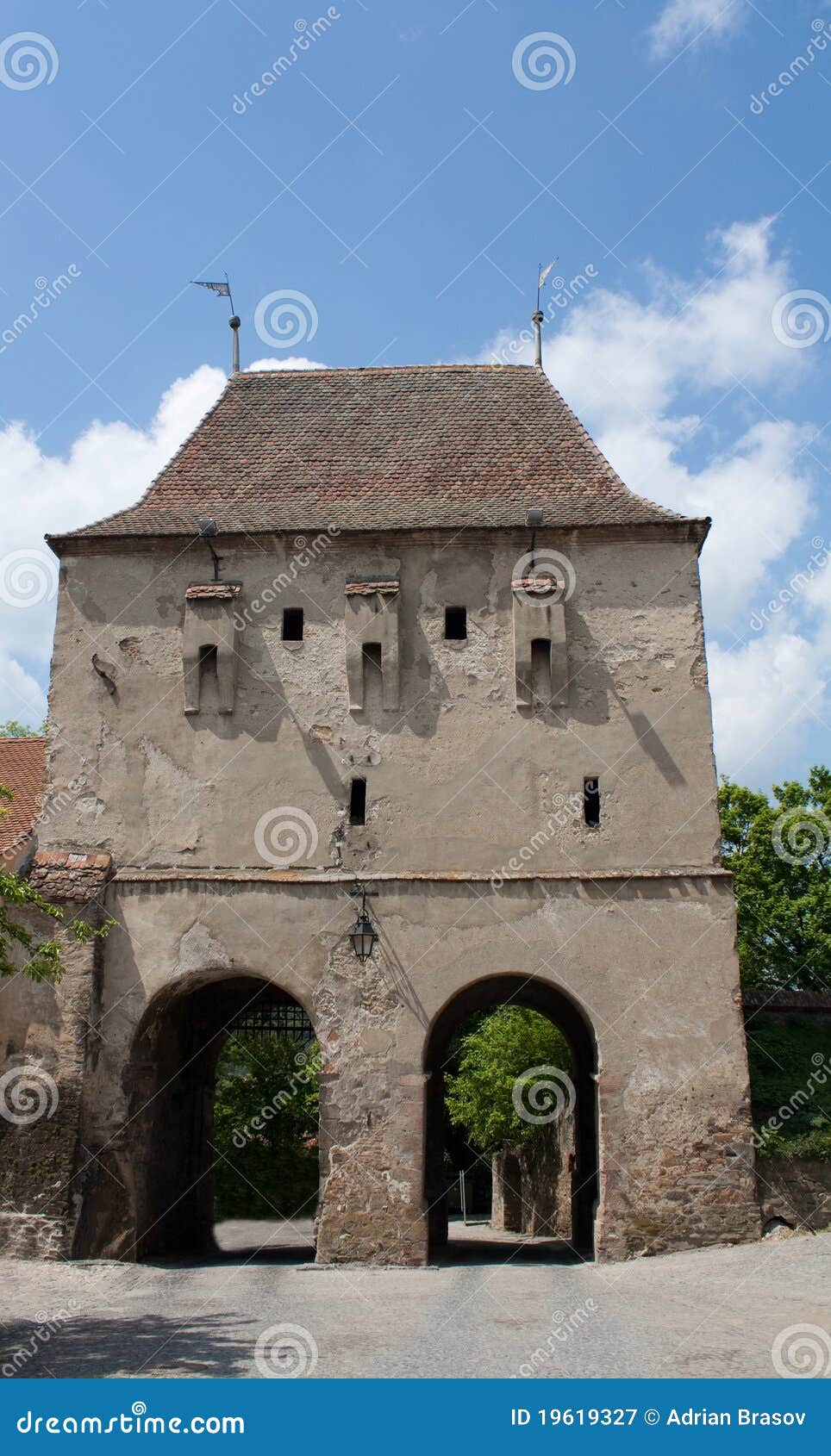 Defense tower with gates stock image. Image of tower - 19619327