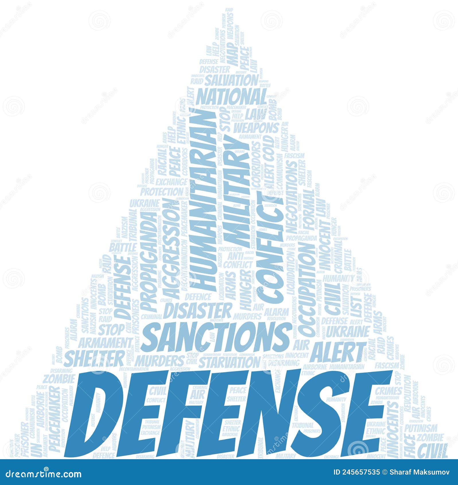 Defense Word Cloud. Vector Made with the Text only. Stock Vector ...