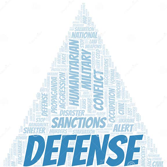 Defense Word Cloud. Vector Made with the Text only. Stock Vector ...