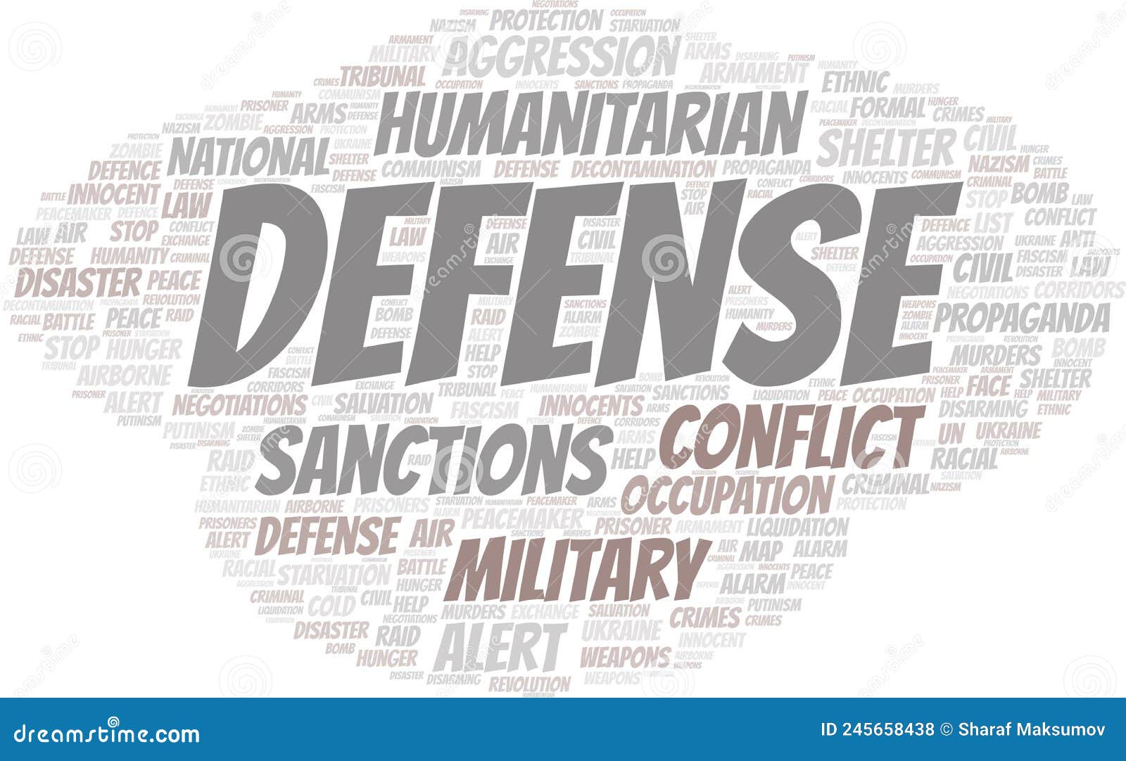 Defense Word Cloud. Vector Made with the Text only. Stock Vector ...