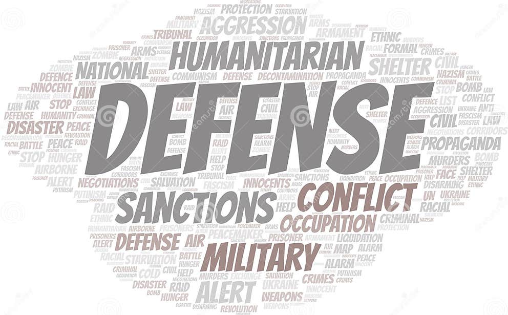 Defense Word Cloud. Vector Made with the Text only. Stock Vector ...