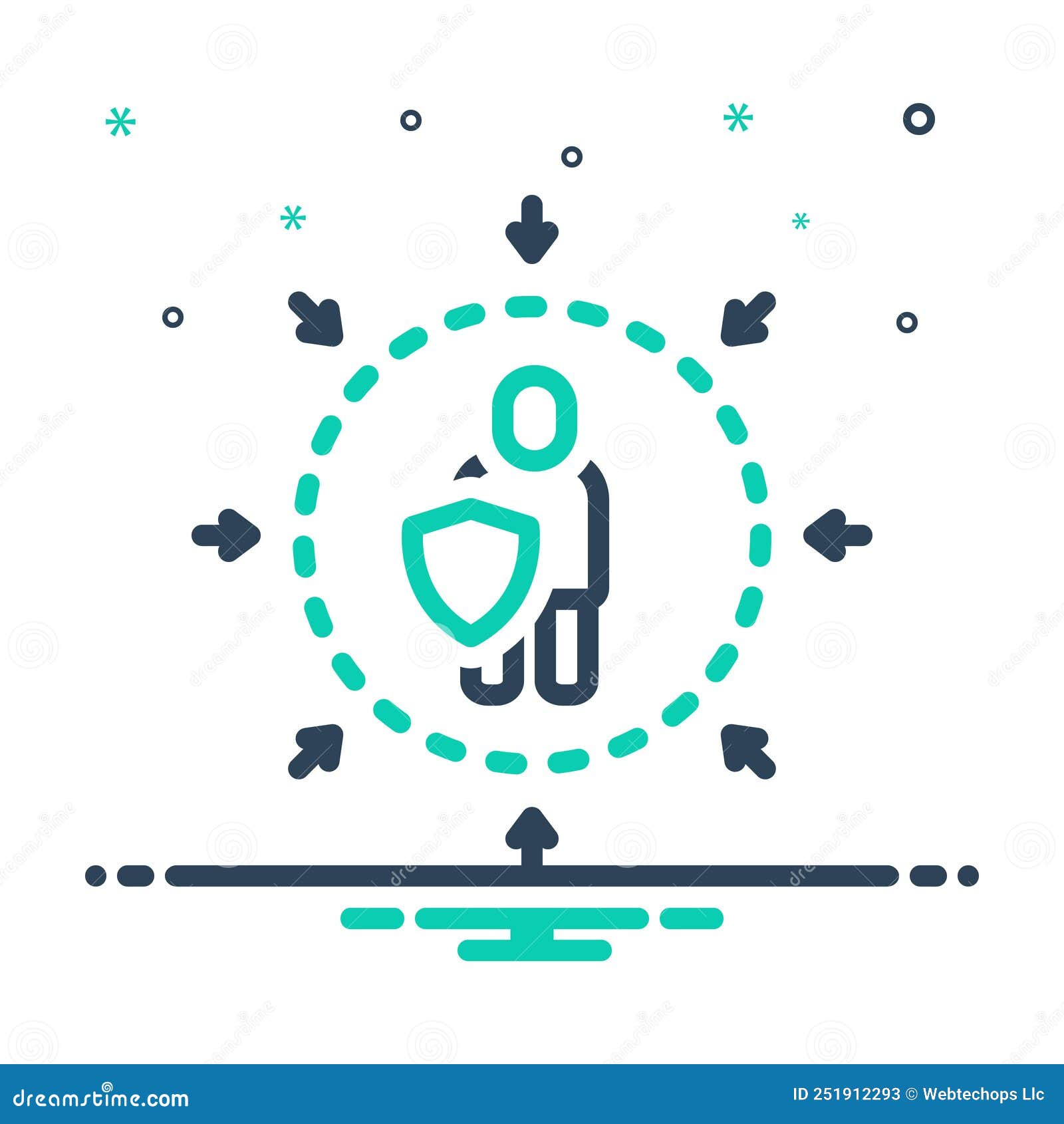 Mix Icon for Defensive, Protect and Immunity Stock Vector ...