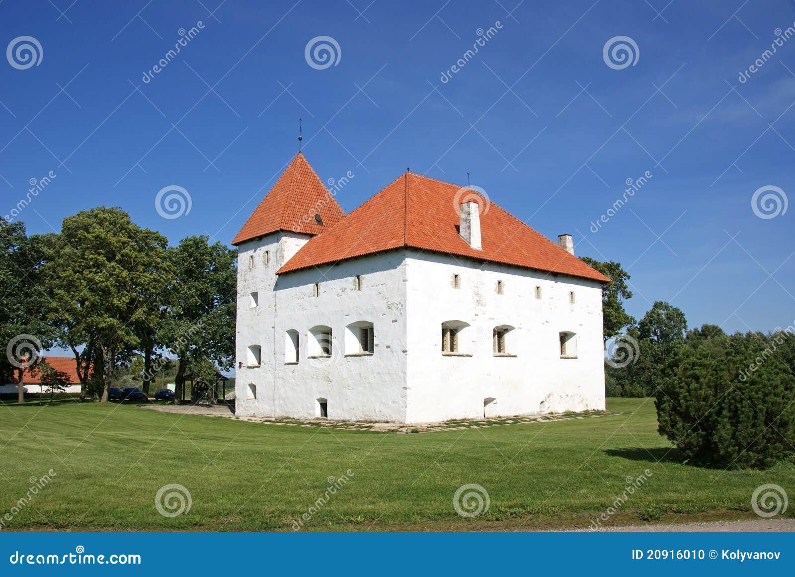Defensive tower stock photo. Image of travel, grass, front - 20916010