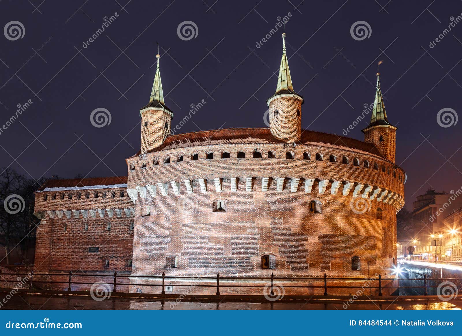 Defensive Tower in the Barbican is the Gate of the Medieval Krakow ...