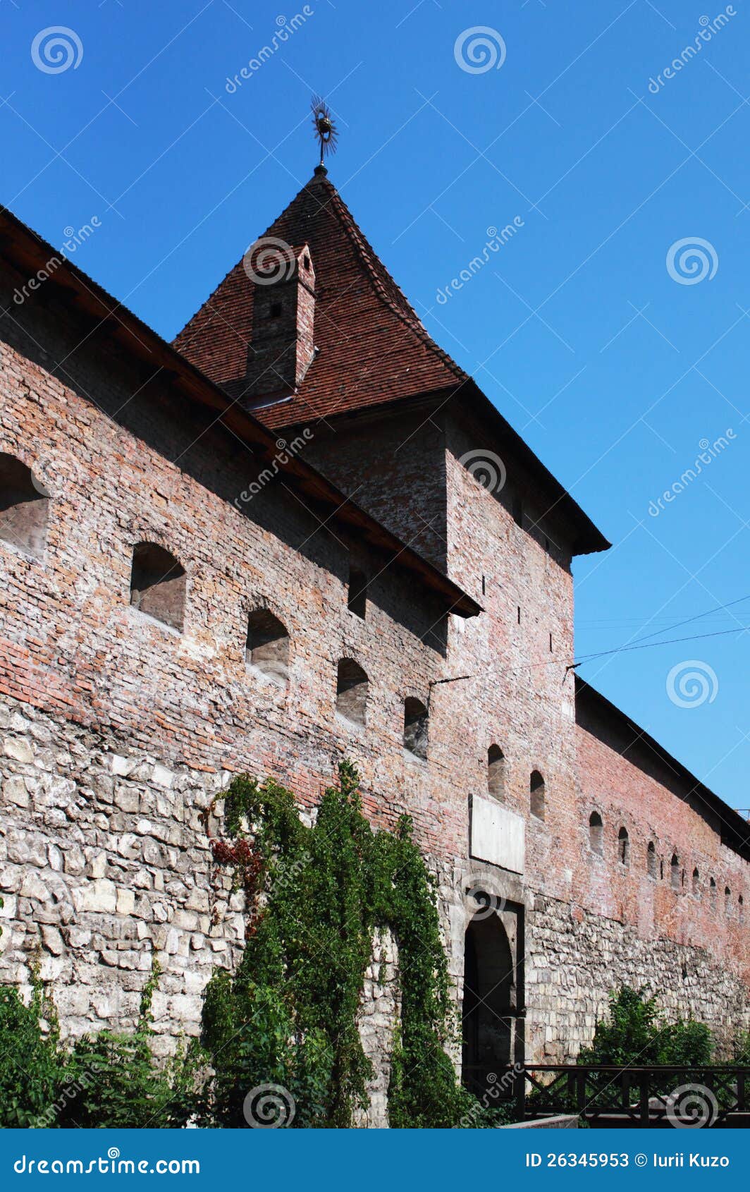 Defensive Wall of a Medieval Castle Stock Image - Image of ancient ...
