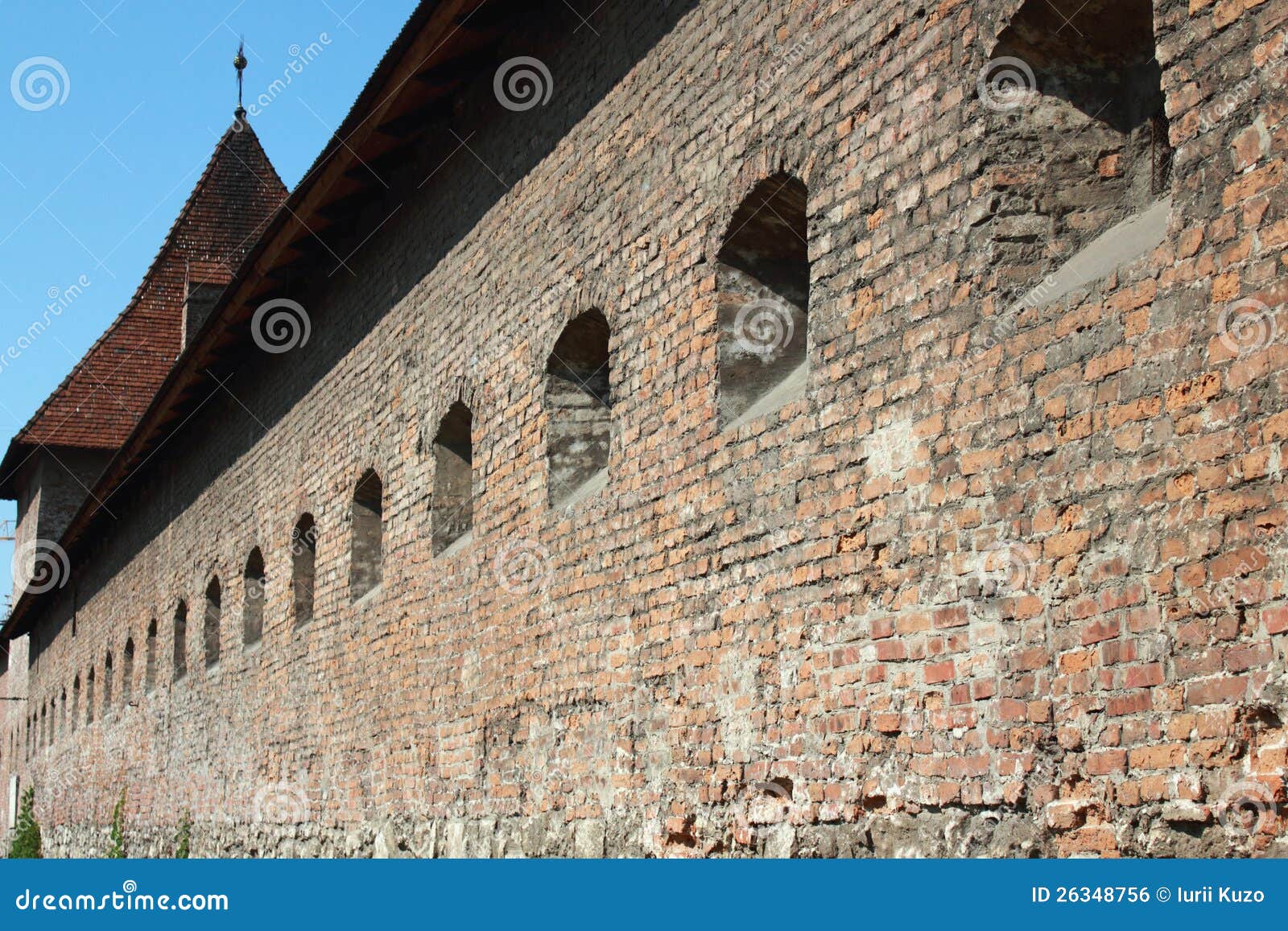 Defensive Wall of a Medieval Castle Stock Photo - Image of castle ...