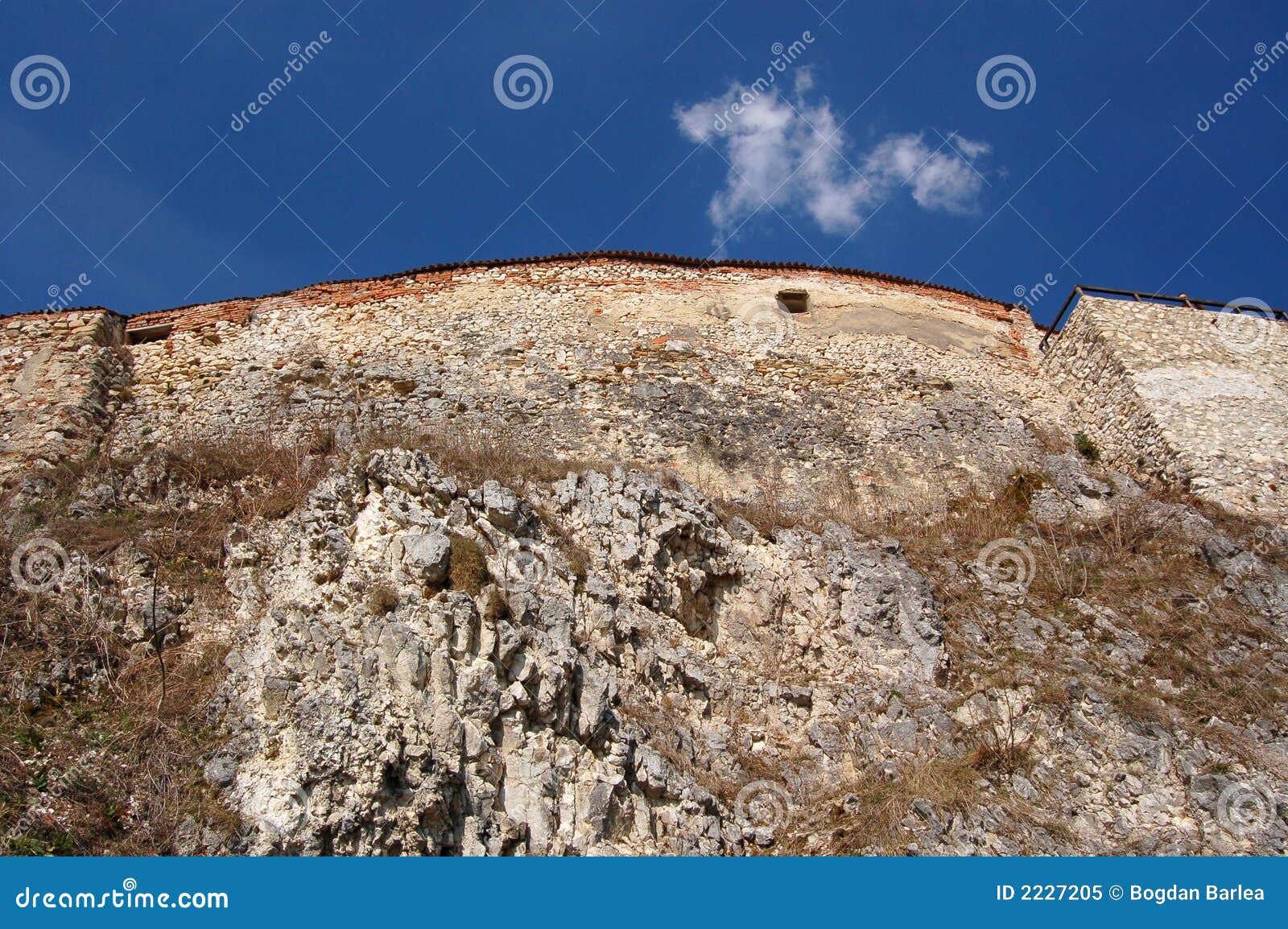 Defensive wall and sky stock image. Image of roof, castle - 2227205