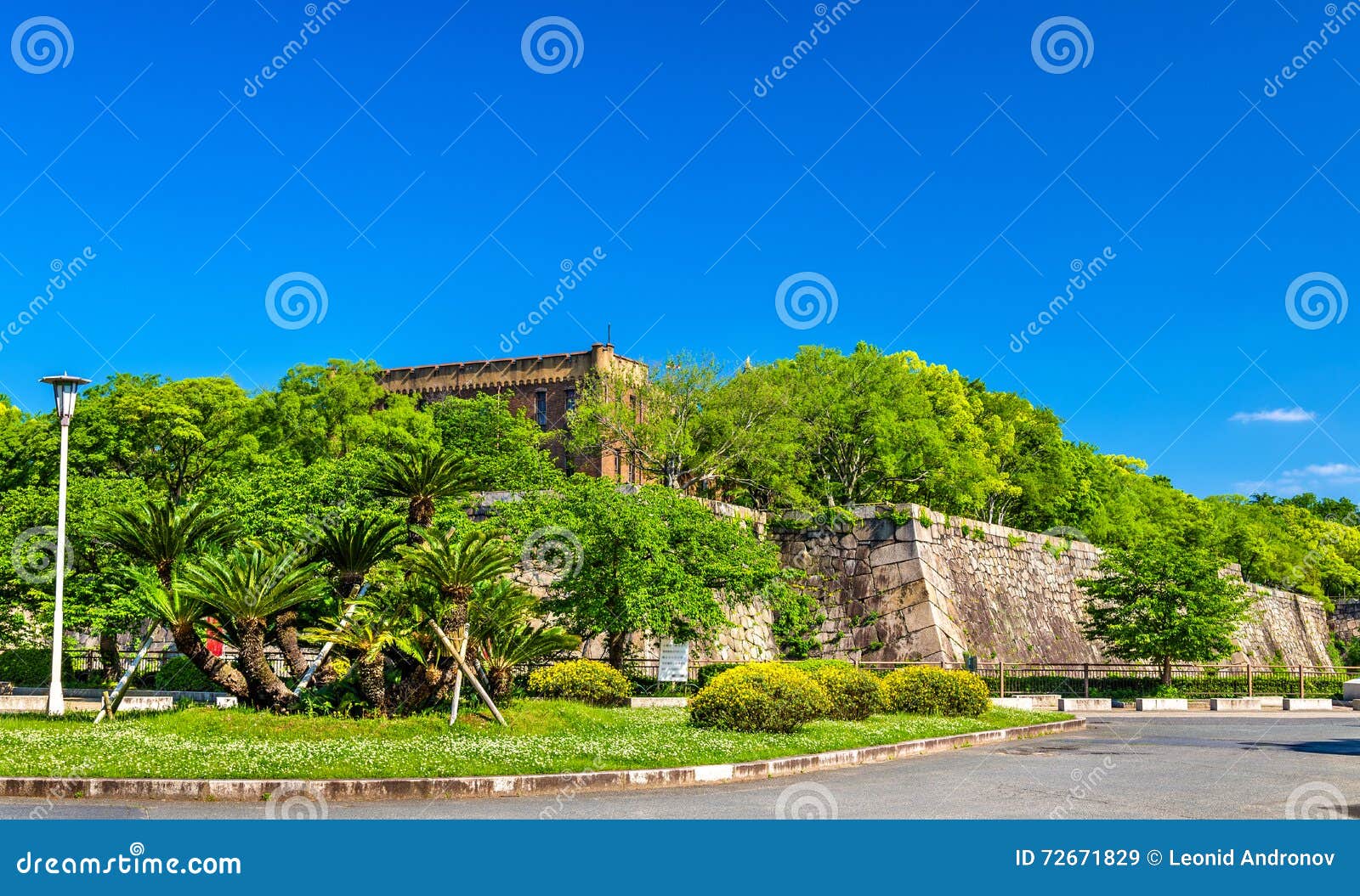 Defensive Walls of Osaka Castle in Japan Stock Image - Image of ...