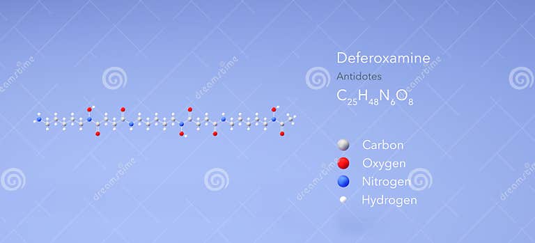 Deferoxamine Molecule, Molecular Structures, Antidotes, 3d Model ...