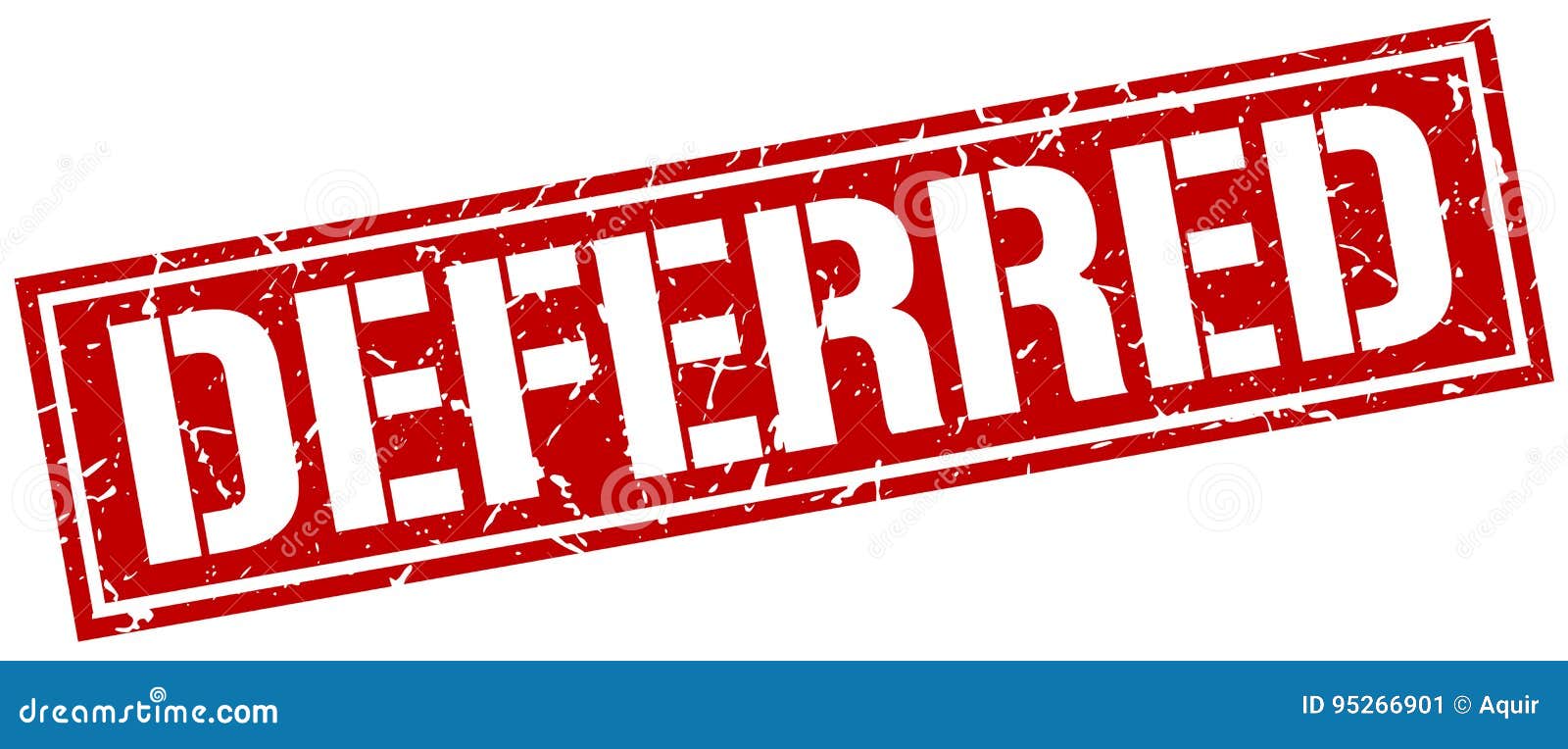 Deferred Square Grunge Stamp Stock Vector - Illustration of sign ...