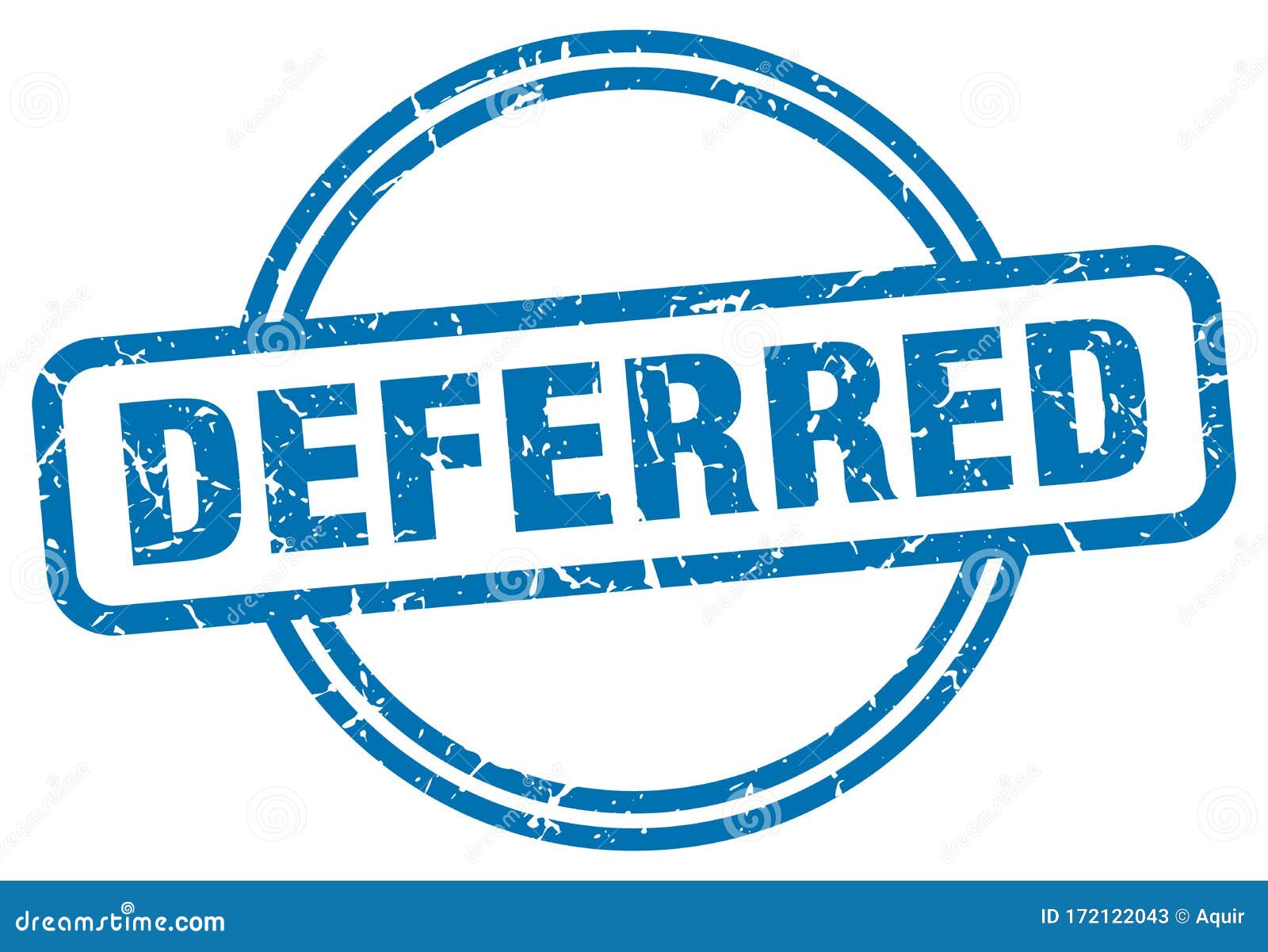 Deferred Stamp. Deferred Round Grunge Sign Stock Vector - Illustration ...