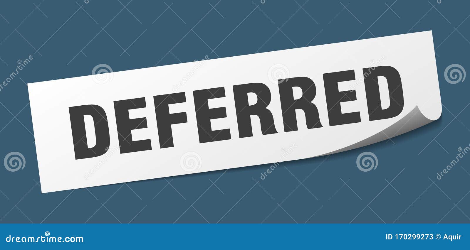 Deferred Sticker. Deferred Square Sign Stock Vector - Illustration of ...