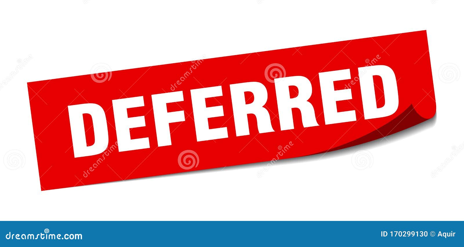 Deferred Sticker. Deferred Square Sign Stock Vector - Illustration of ...