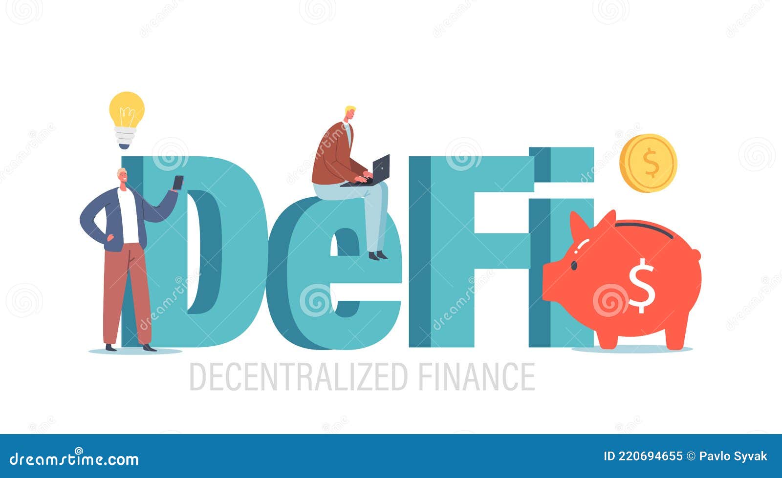 DeFi - Decentralized Finance With Altcoin Logos On A Dark Blue ... DeFi - Decentralized Finance With Altcoin Logos On A Dark Blue ...