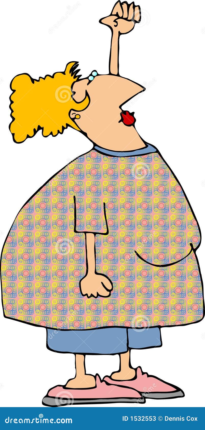 Defiant woman stock illustration. Illustration of fist - 1532553