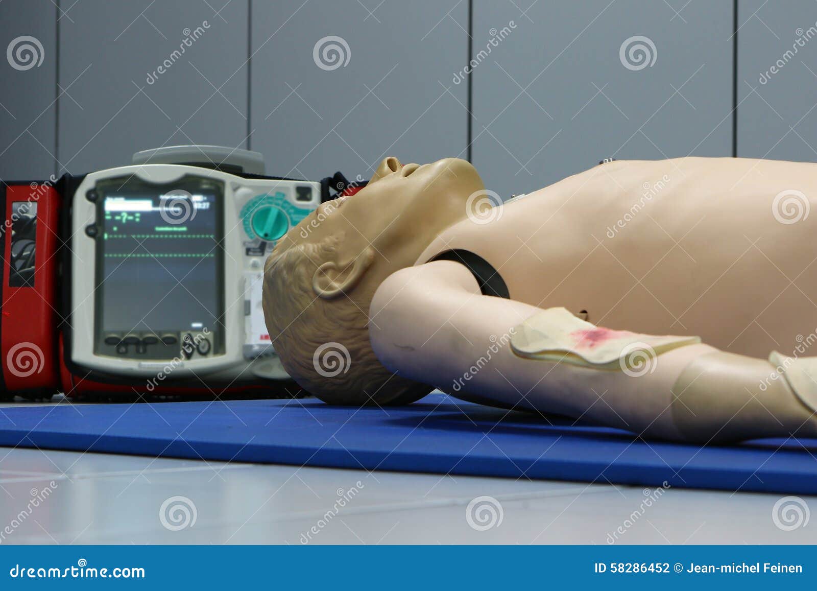 Defibrillator and CPR Dummy Doll Stock Photo - Image of medic ...