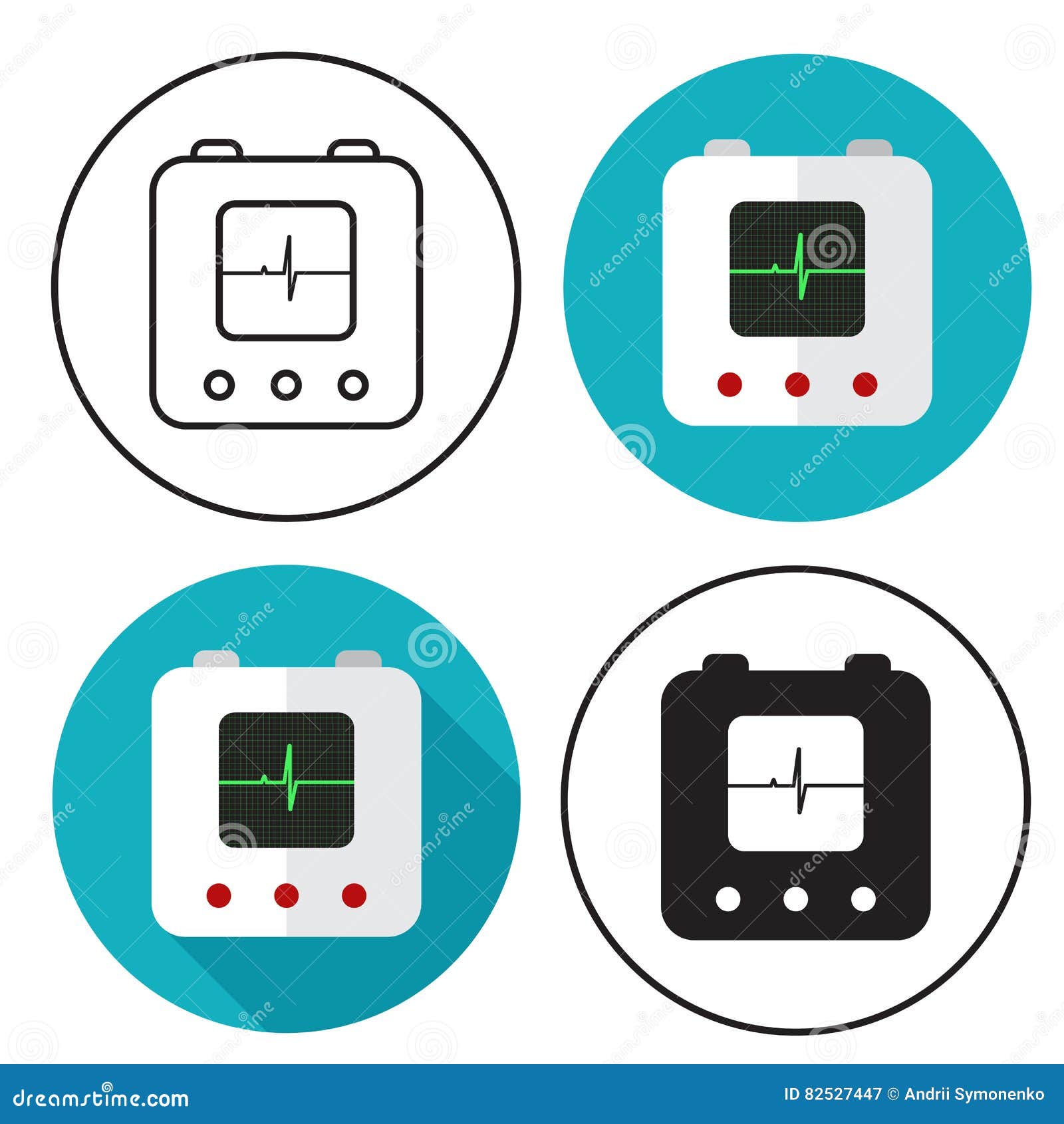 Defibrillator Icon Vector Sign And Symbol Isolated On White Background ...