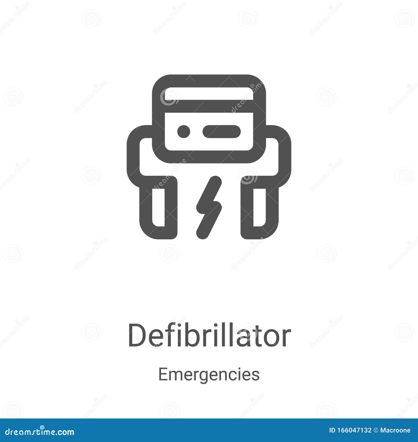 Defibrillator Icon Vector from Emergencies Collection. Thin Line ...