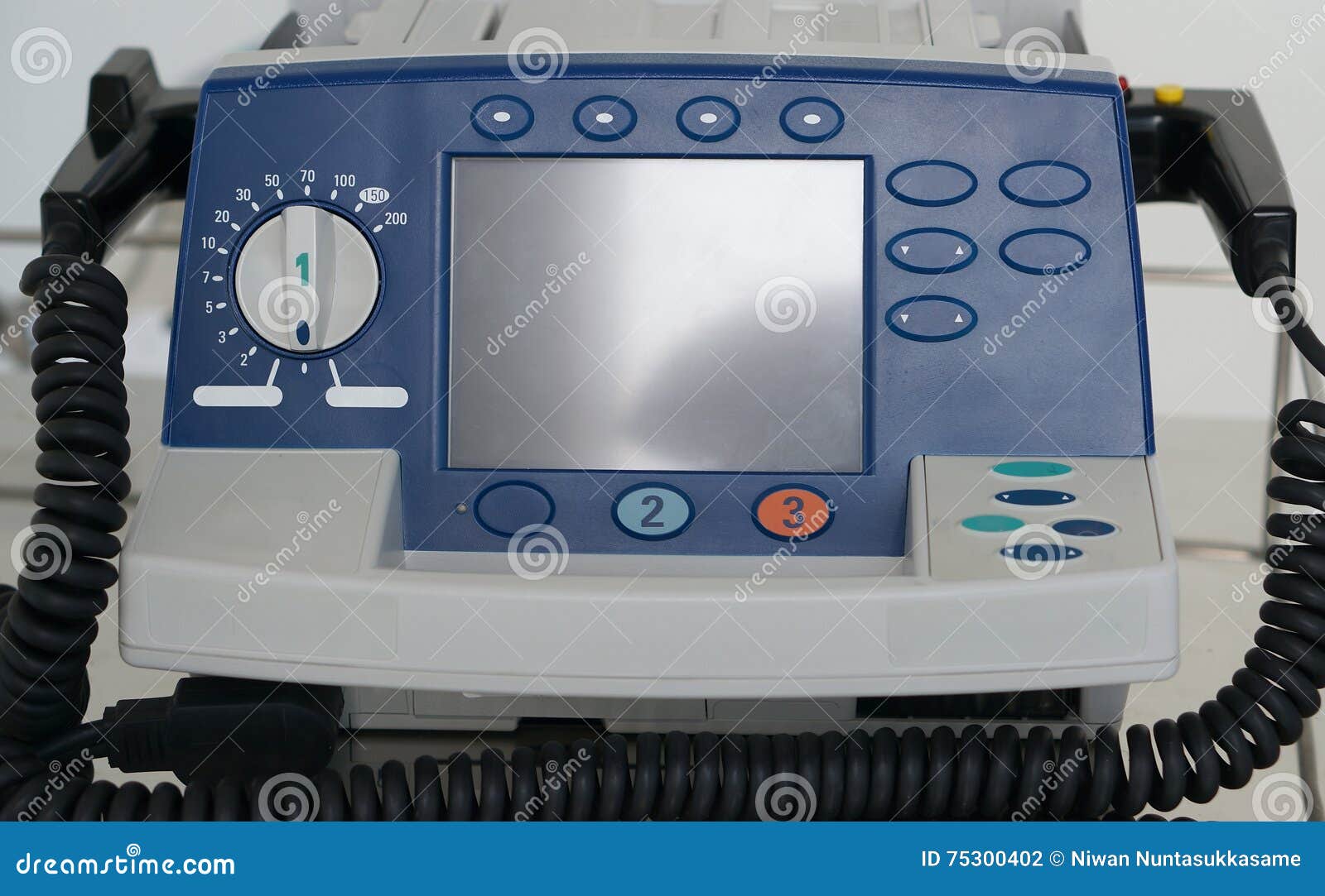 Defibrillator Unit Stand by for Emergency Case Stock Photo - Image of ...