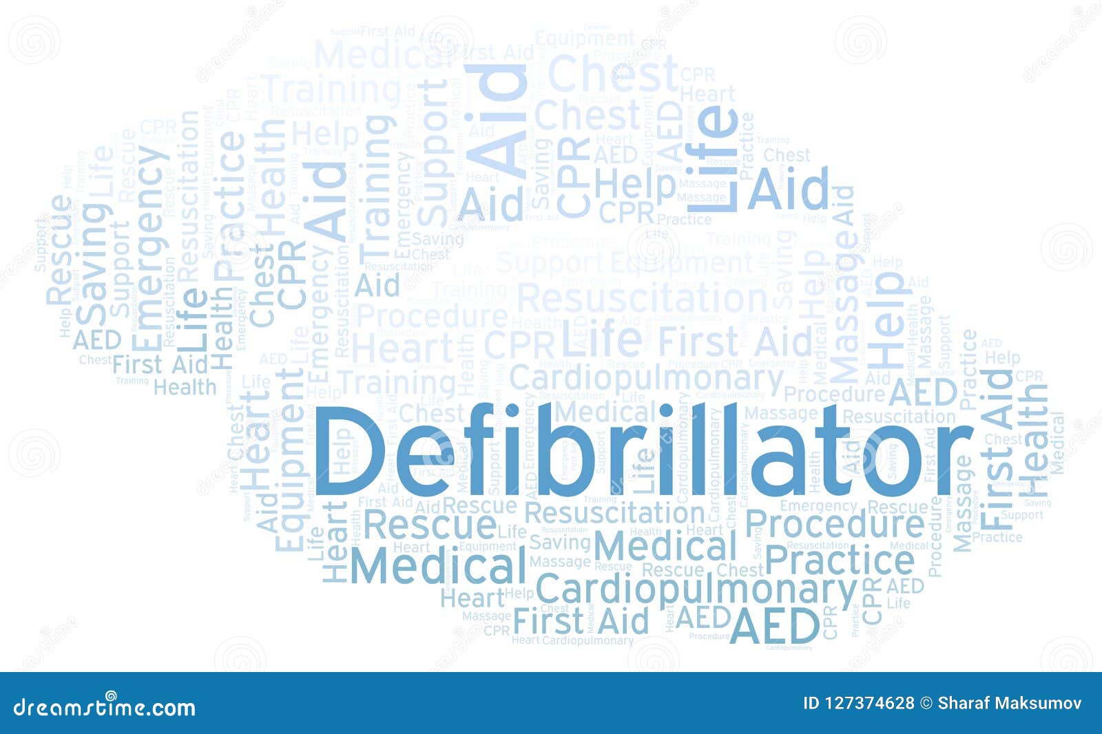 Defibrillator Word Cloud, Made with Text only. Stock Illustration ...