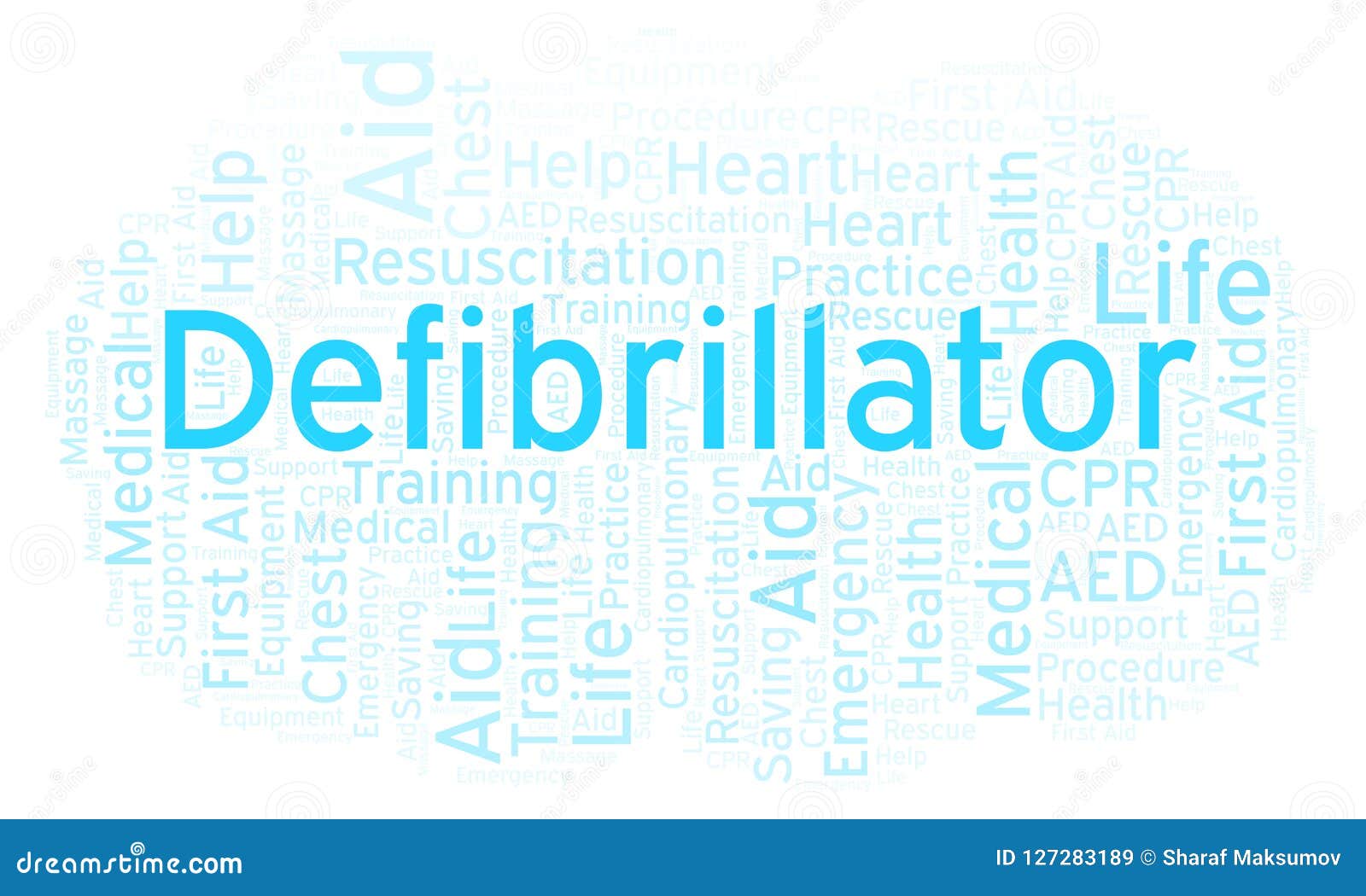 Defibrillator Word Cloud, Made with Text only. Stock Illustration ...