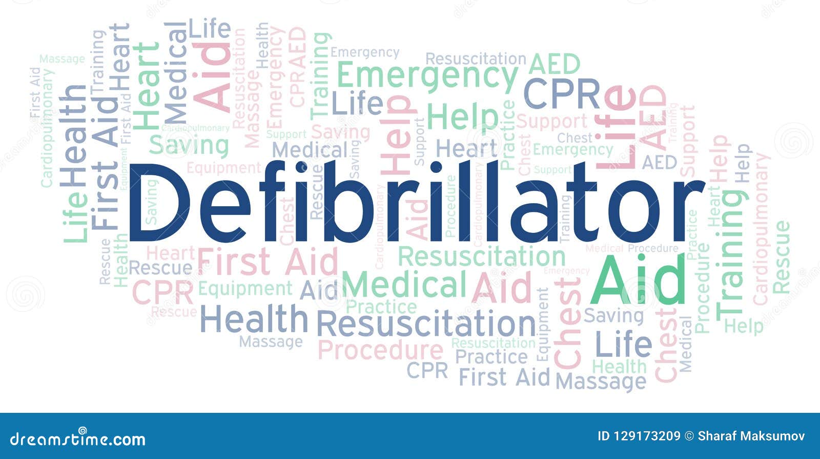 Defibrillator Word Cloud, Made with Text only. Stock Illustration ...