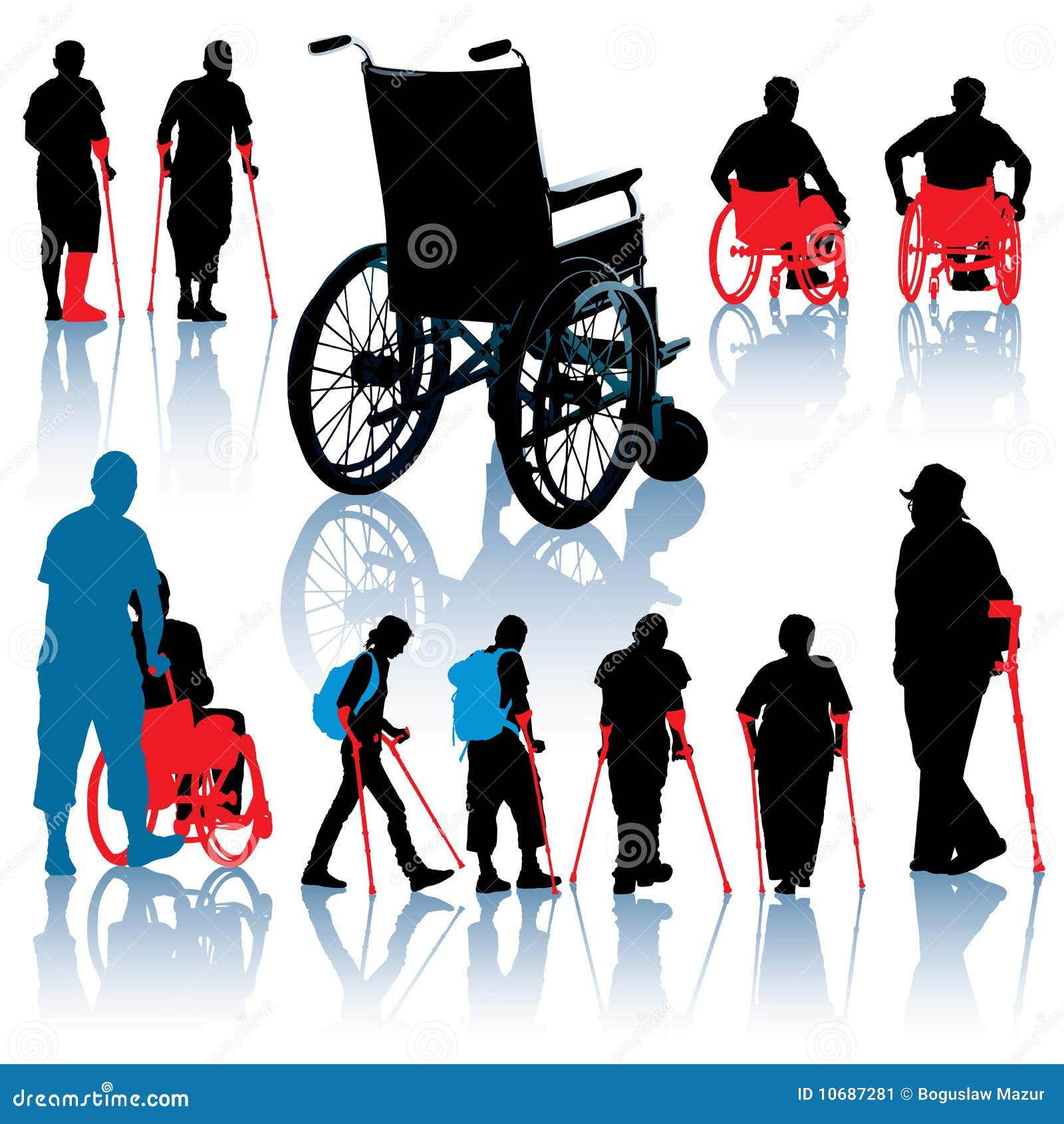 Deficientes motores ilustração do vetor. Ilustração de isolado - 10687281