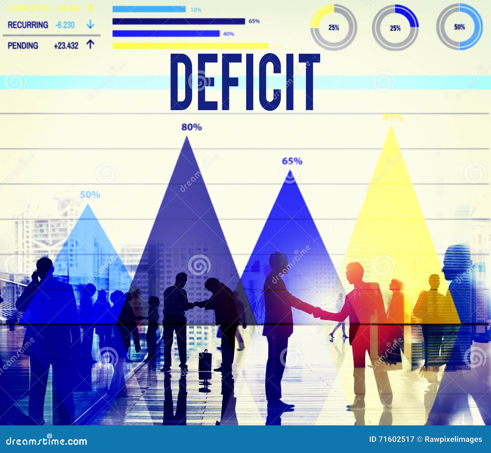 Deficit Bankruptcy Crisis Problem Budget Business Concept Stock ...