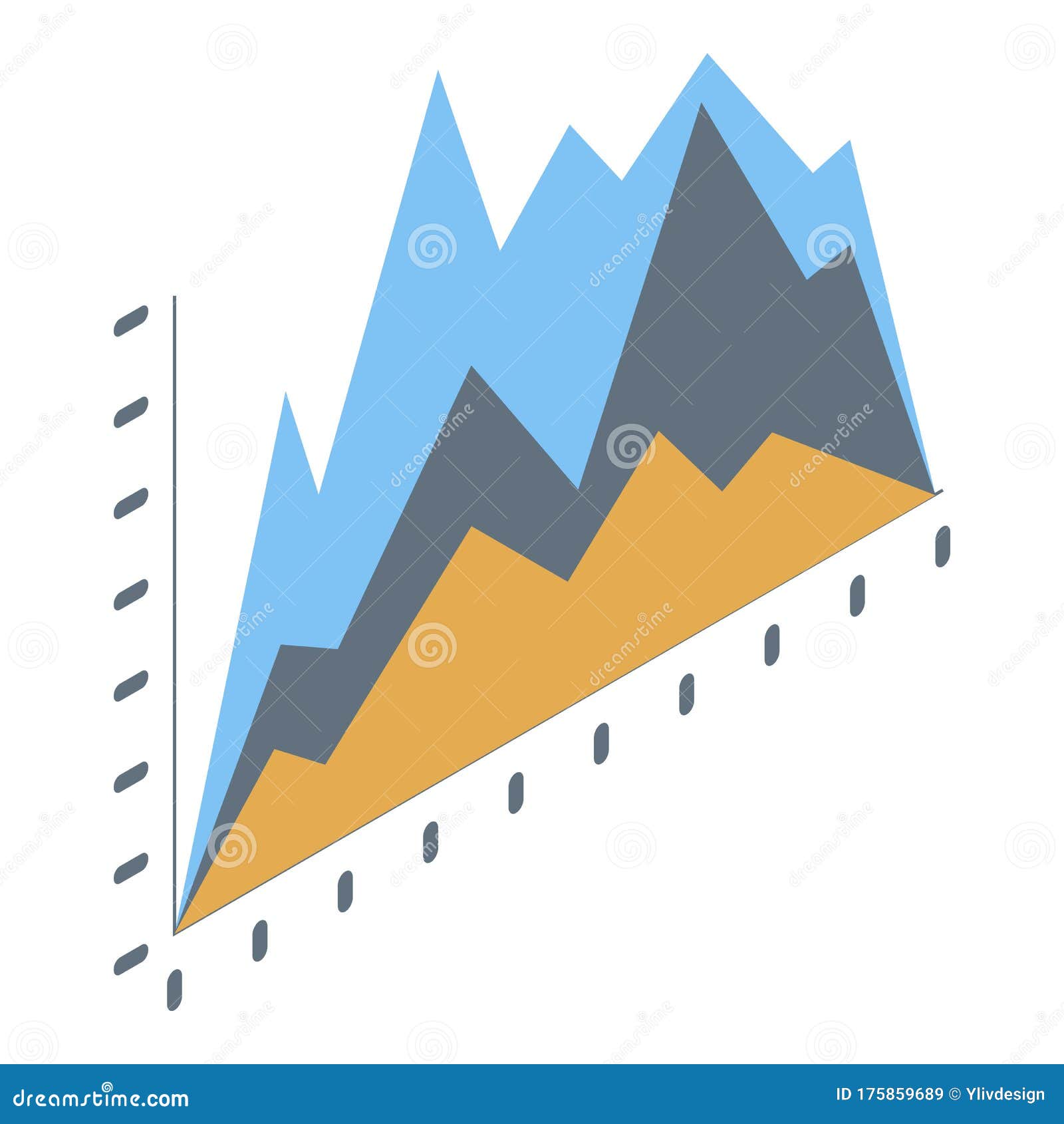 Deficit Chart Icon, Isometric Style Stock Vector - Illustration of ...