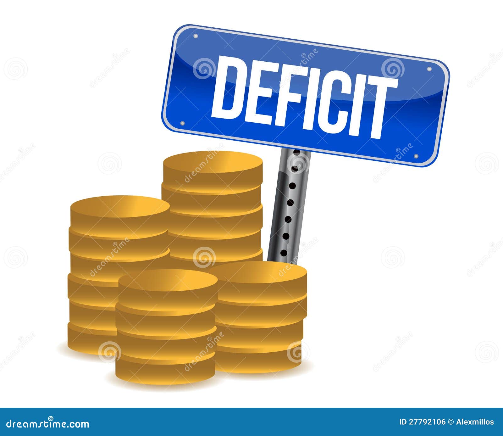 Deficit And Coins Stock Illustration | CartoonDealer.com #27792106