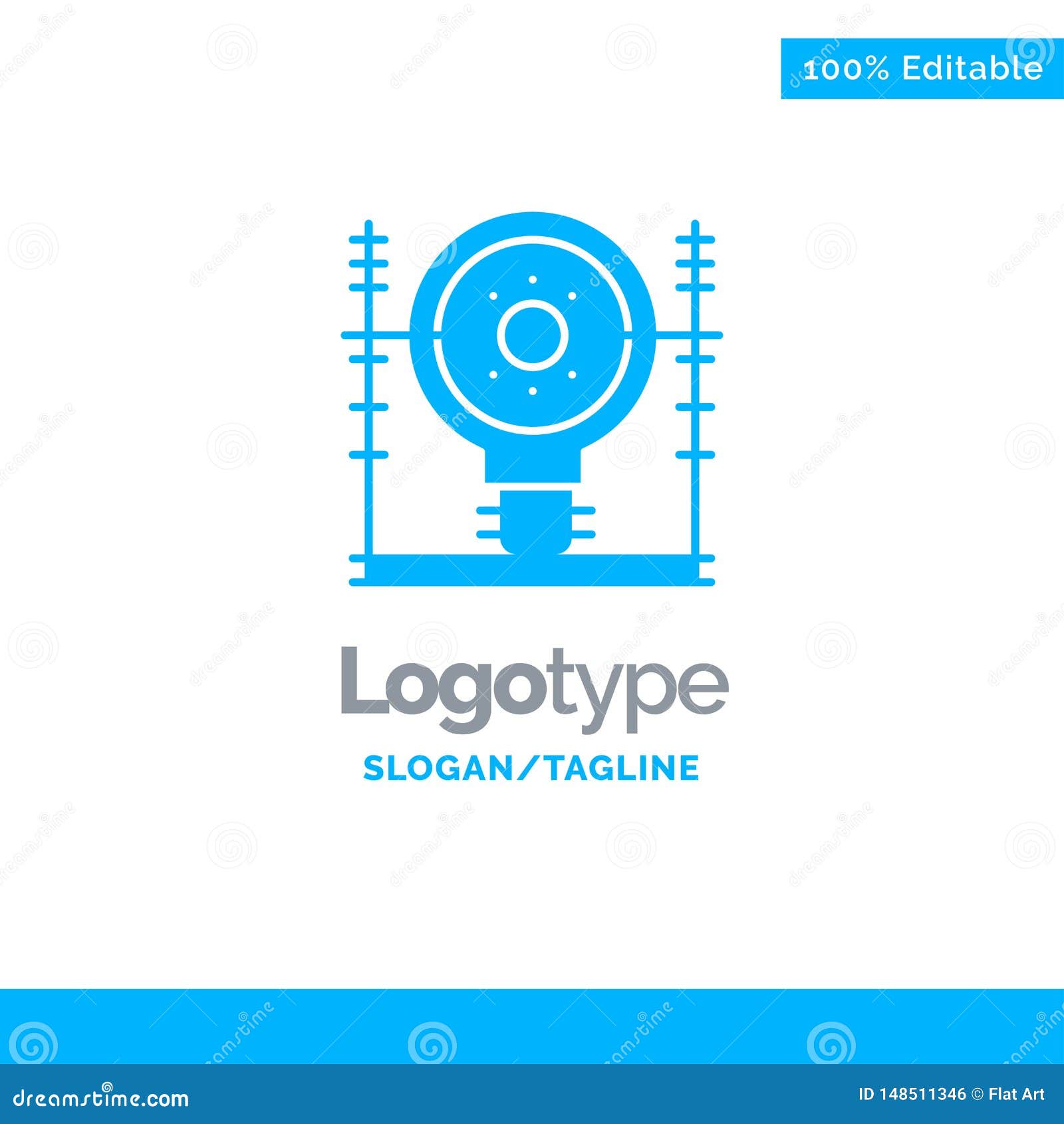 Define, Energy, Engineering, Generation, Power Blue Solid Logo Template ...