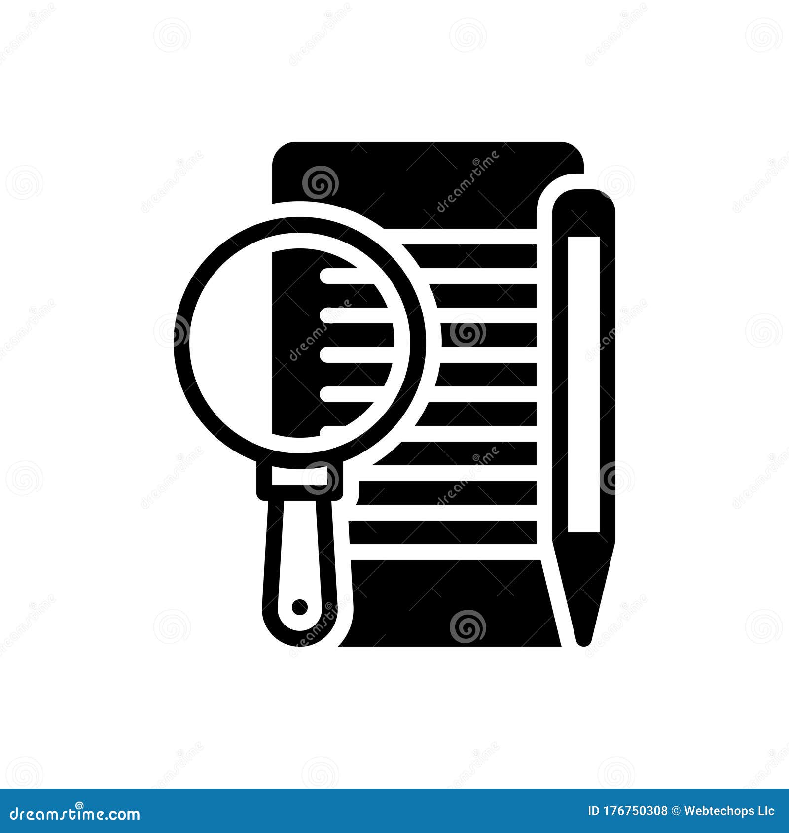Black Solid Icon for Define, Elucidate and Interpret Stock Vector ...