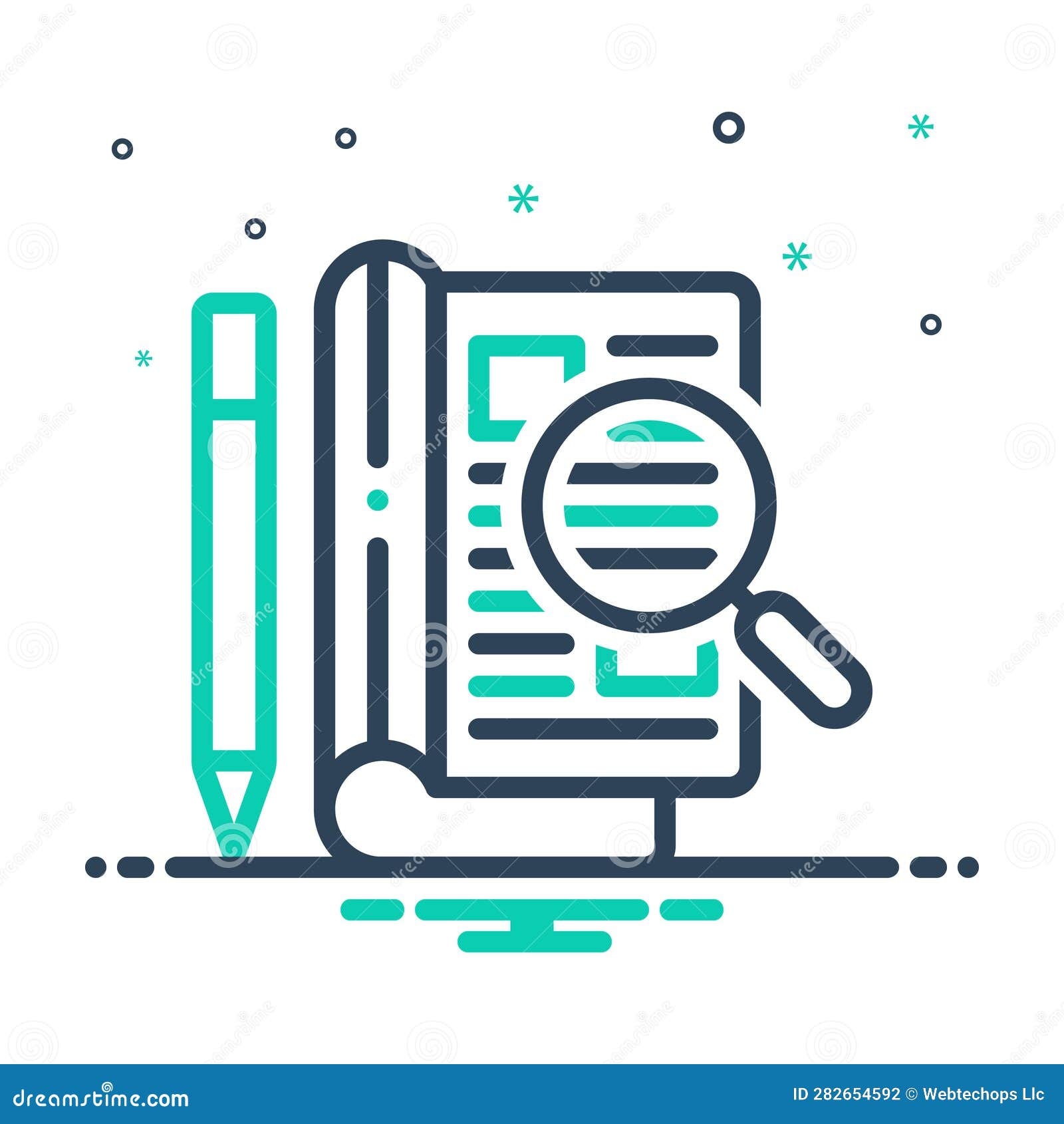 Mix Icon for Define, Explain and Document Stock Vector - Illustration ...