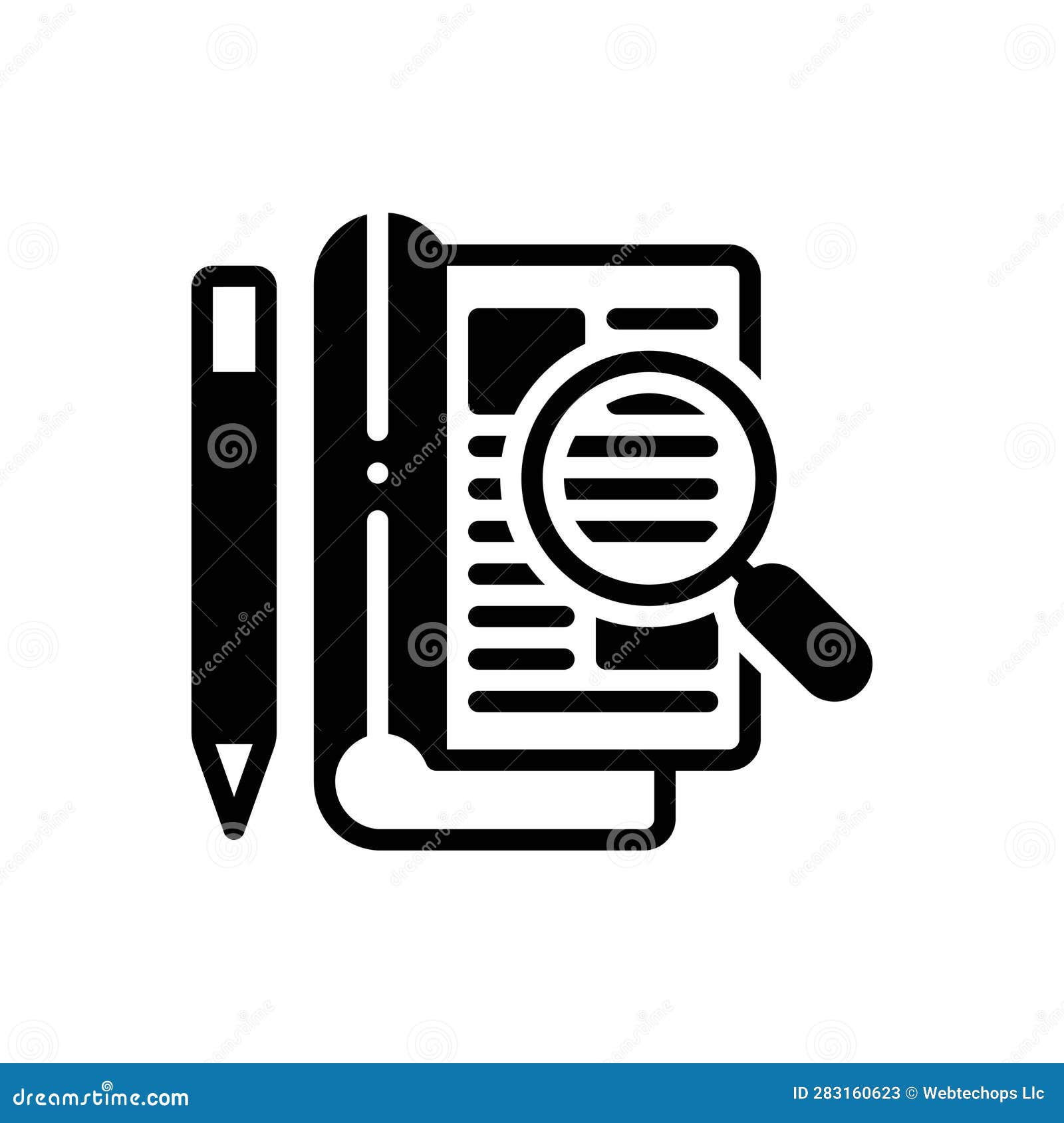 Black Solid Icon for Define, Explain and Detail Stock Vector ...