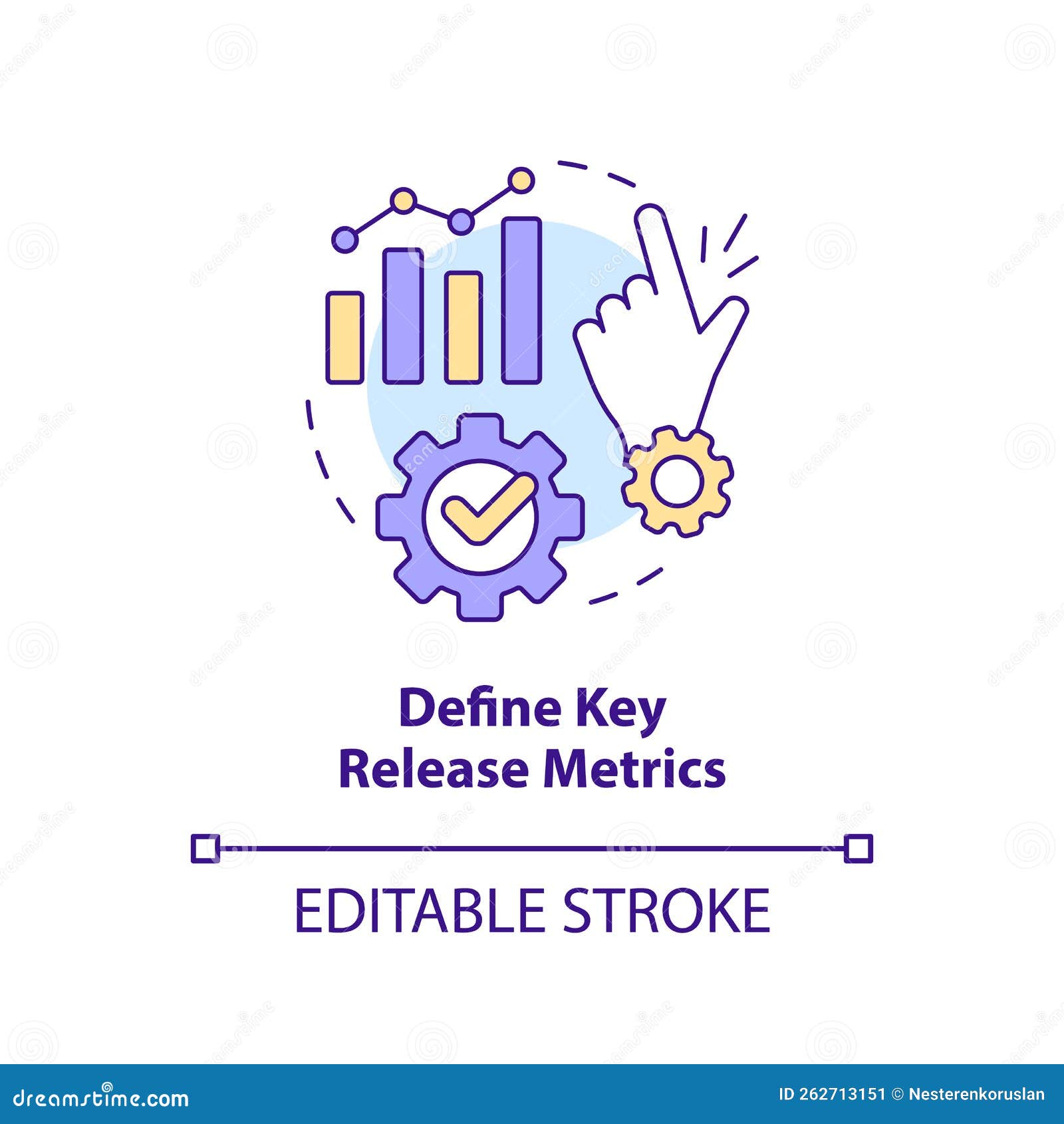 Define Key Metrics Concept Icon Stock Vector - Illustration of measure ...