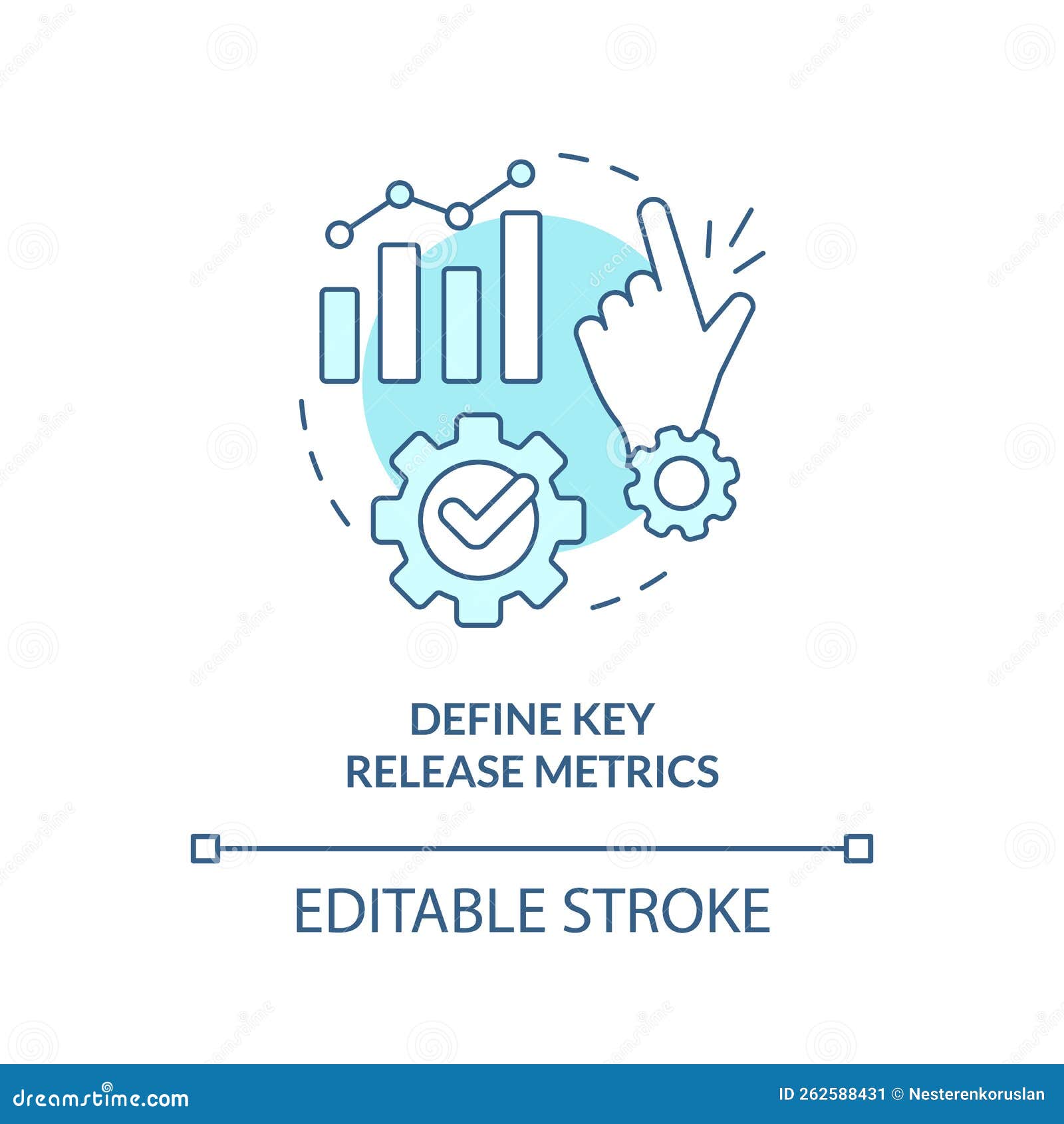 Define Key Metrics Turquoise Concept Icon Stock Vector - Illustration ...