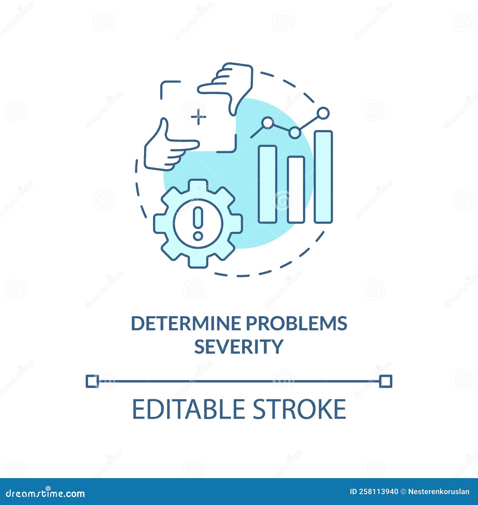 Define Problems Severity Turquoise Concept Icon Stock Vector ...