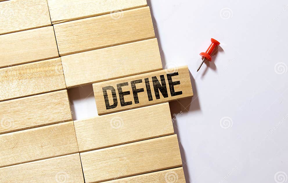 DEFINE Word Made with Building Blocks Stock Photo - Image of ...