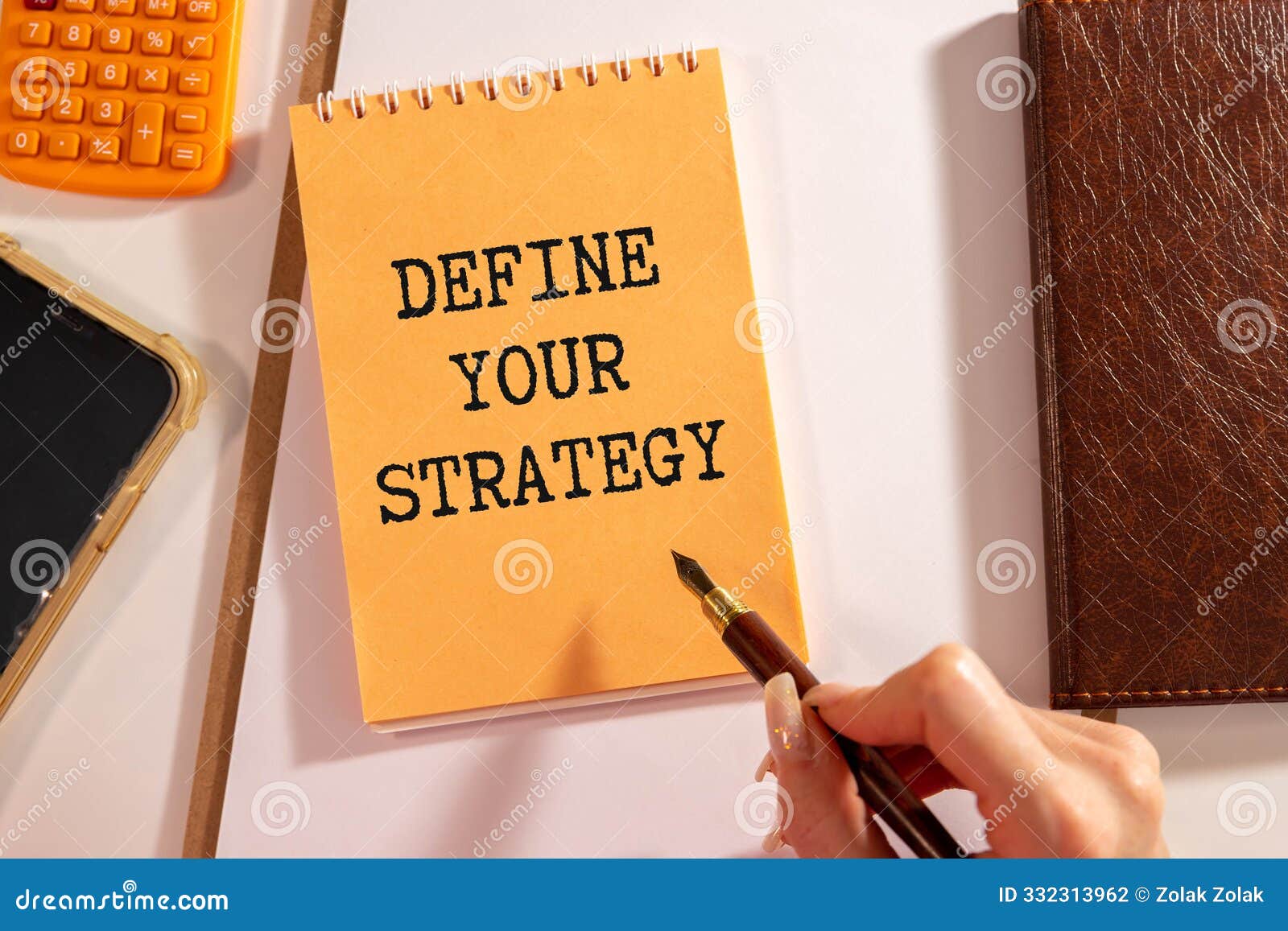 Define Your Strategy Write on Sticky Notes. Motivation Conceptual Image ...