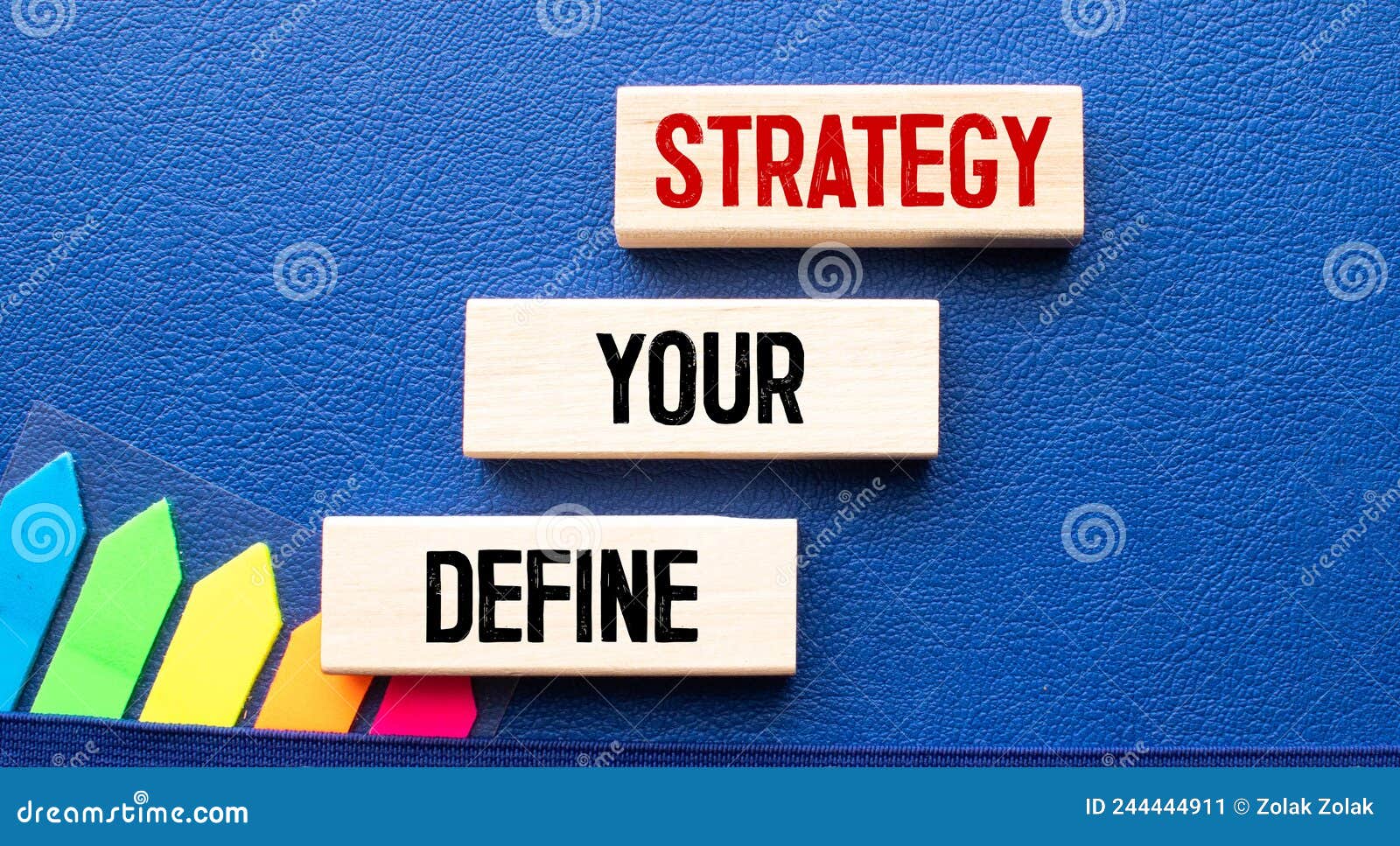 Define Your Strategy Write on Sticky Notes. Motivation Conceptual Image ...