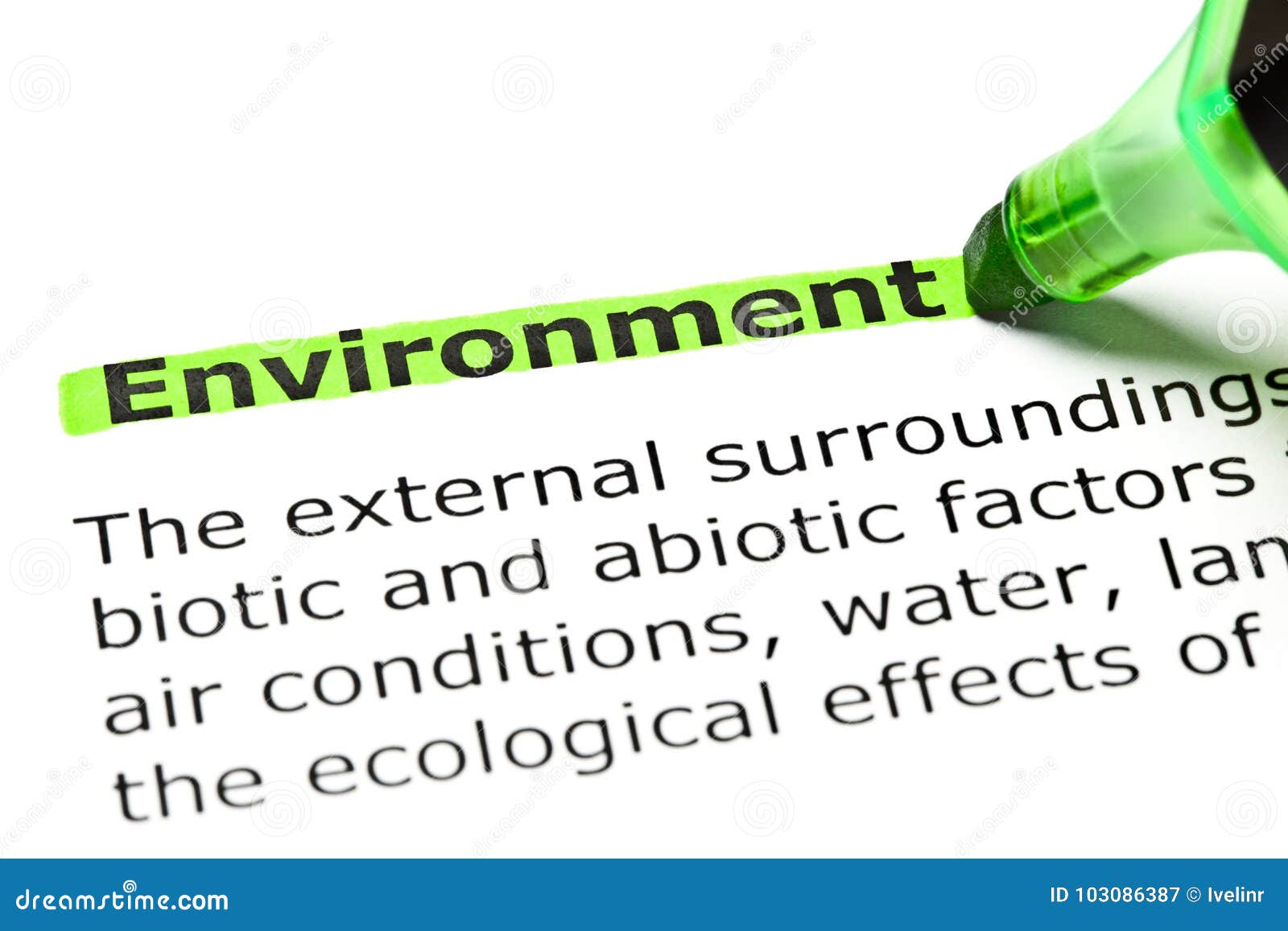 Definición del ambiente imagen de archivo. Imagen de resaltar - 103086387