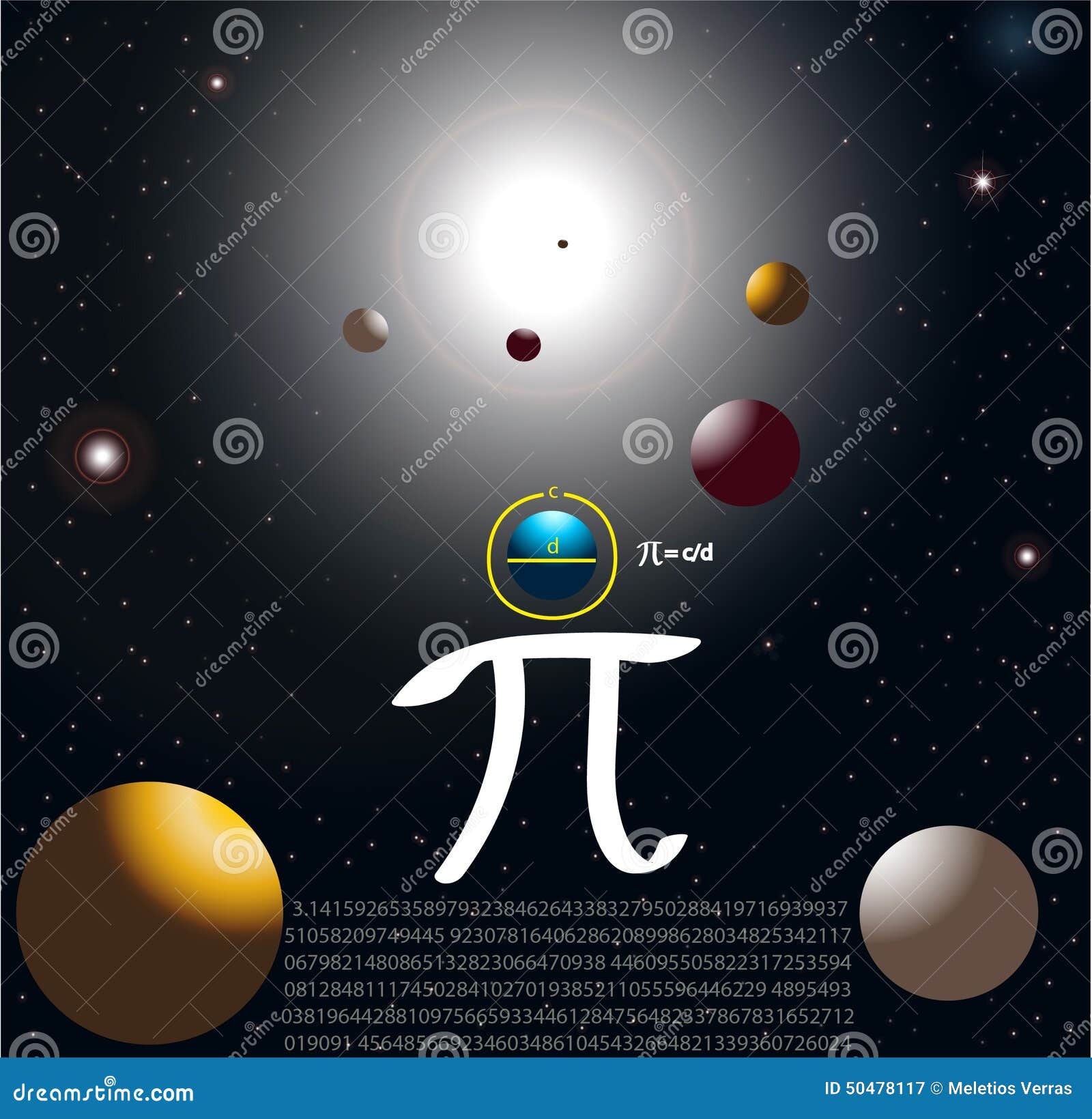 Definición del pi stock de ilustración. Ilustración de ciencia - 50478117