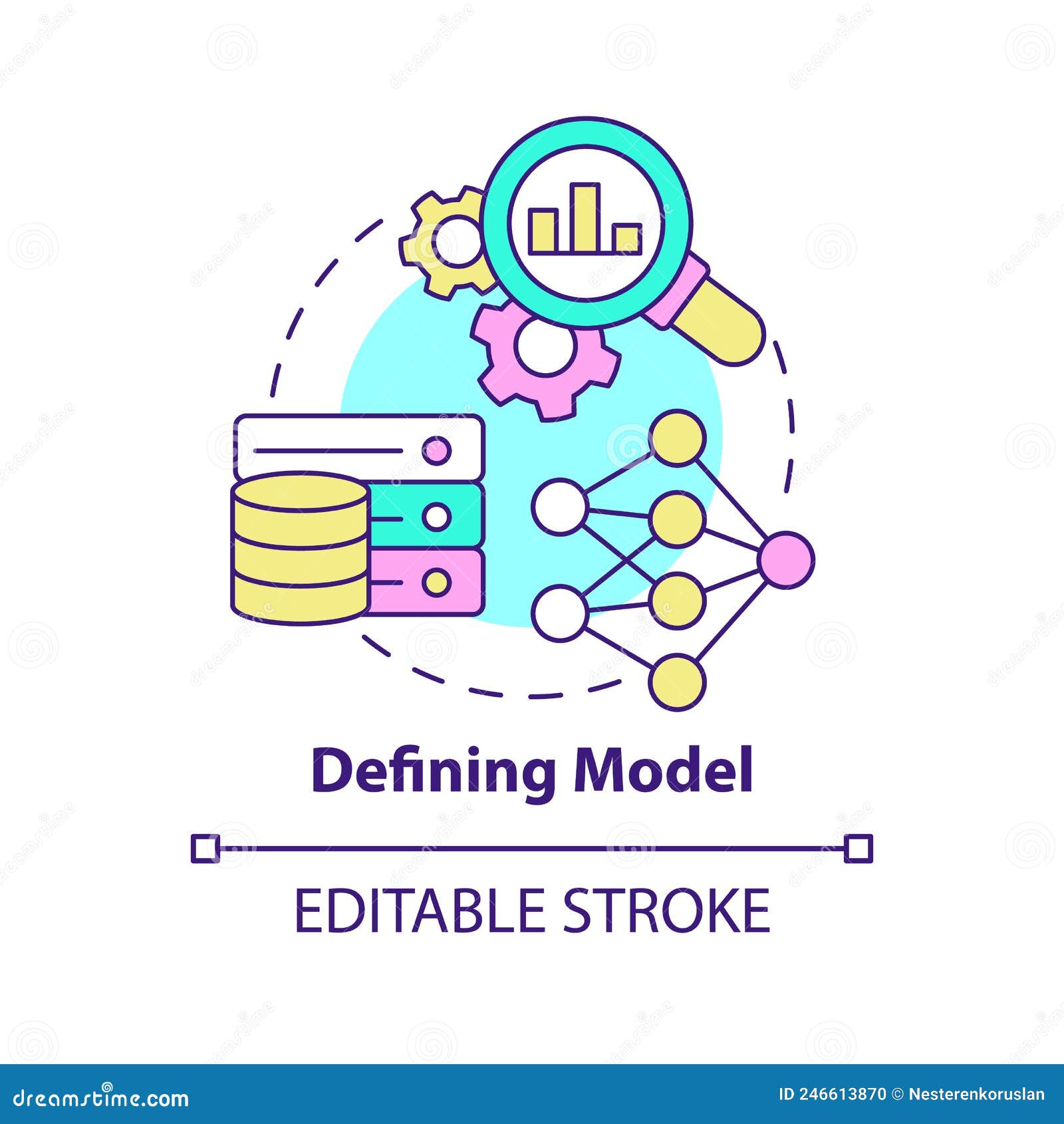 Defining Model Concept Icon Stock Vector - Illustration of pattern ...