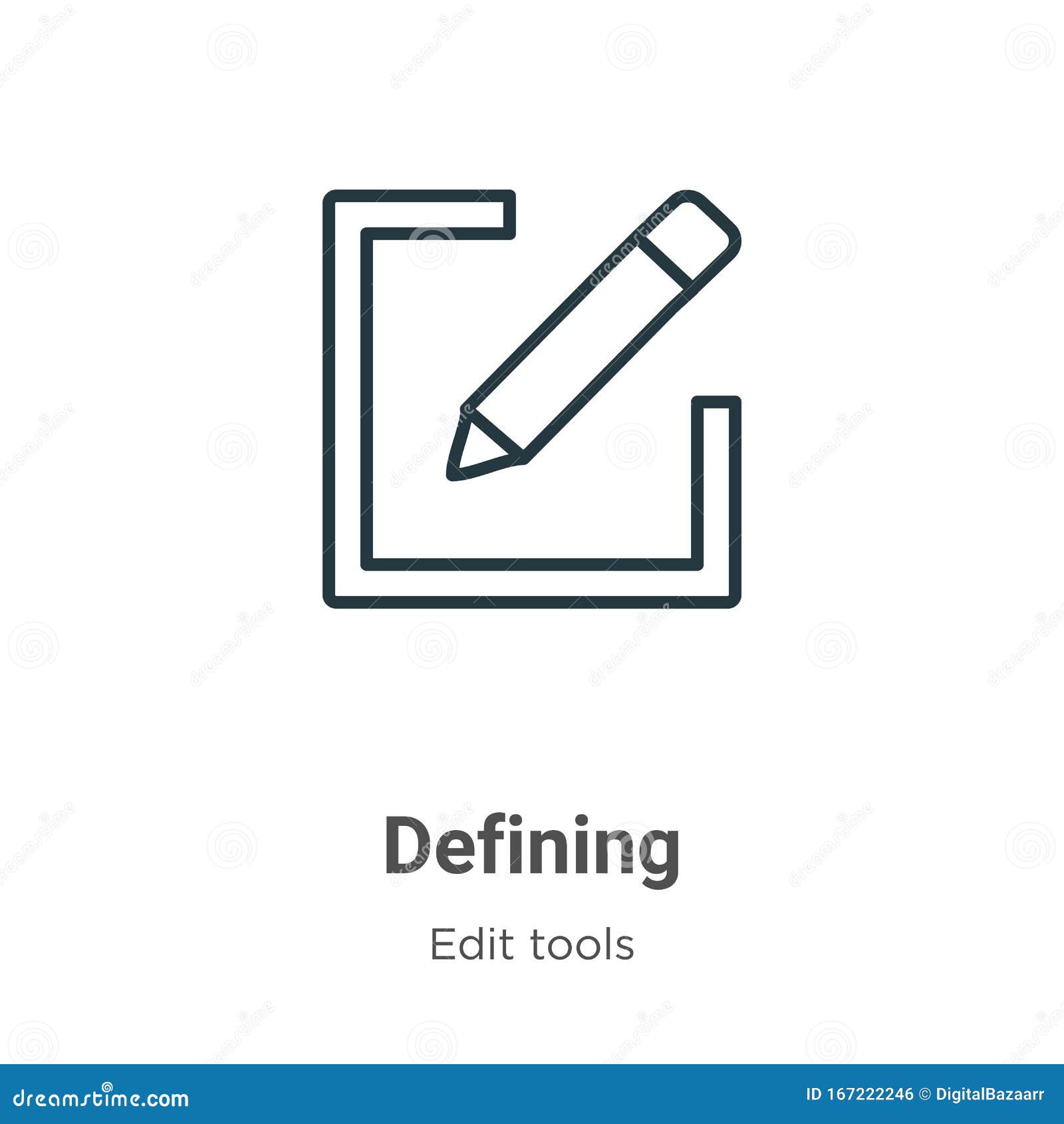 Defining Outline Vector Icon. Thin Line Black Defining Icon, Flat ...