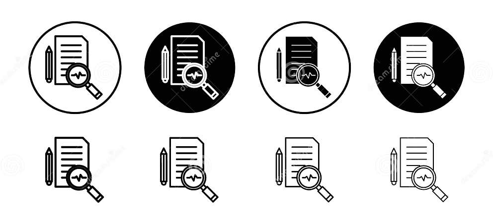 Defining Vector Icon Set Collection. Defining Outline Flat Icon Stock ...