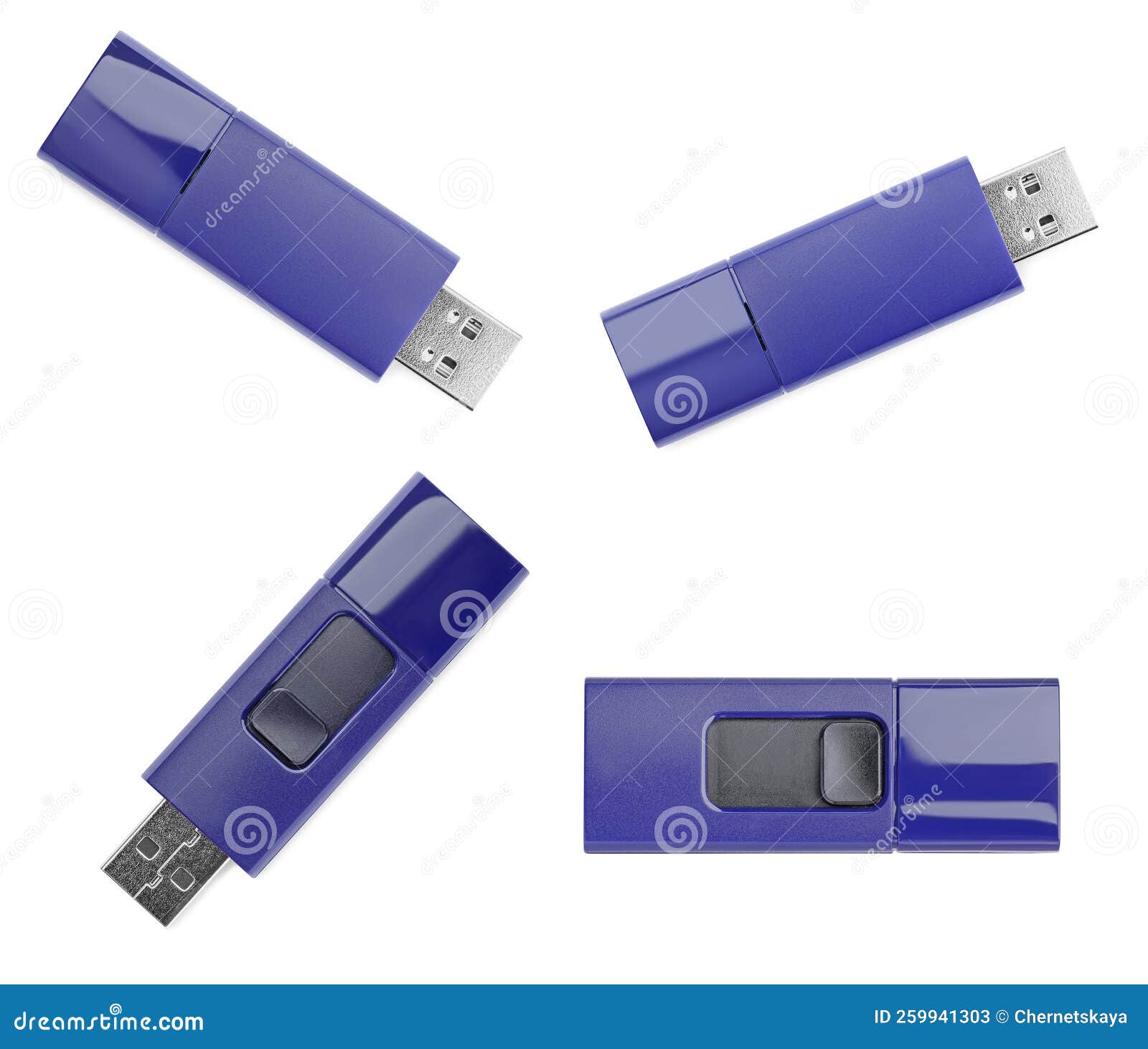 Definir Com As Modernas Unidades Usb Flash No Modo De Fundo Branco ...