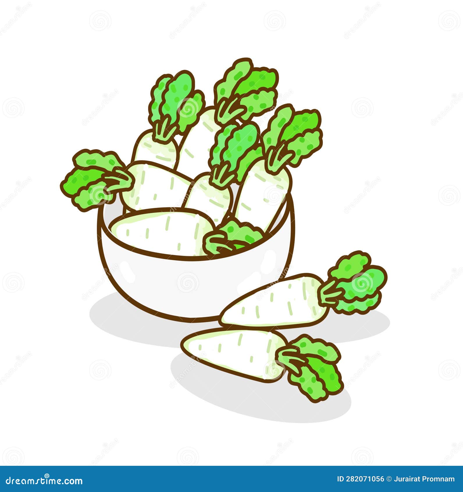 Definir Nabo No Vetor De Fundo. Ilustração Stock - Ilustração de ...