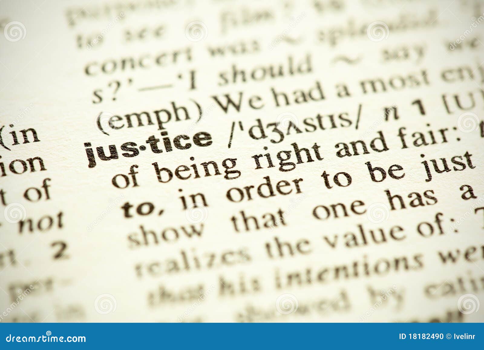 Definitie Van De WoordRechtvaardigheid Stock Foto - Image of ...
