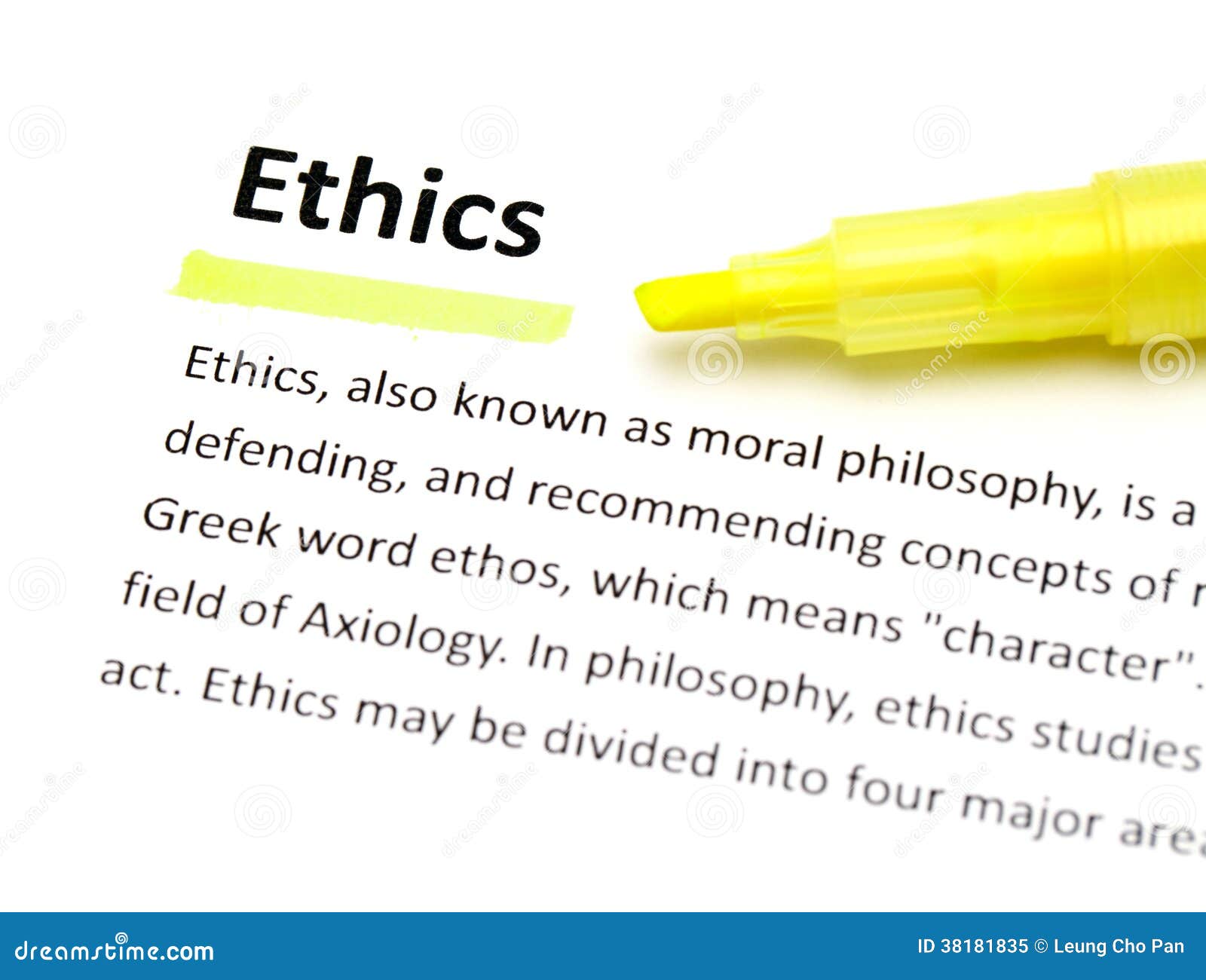 Definitie van ethiek stock afbeelding. Image of blauw - 38181835